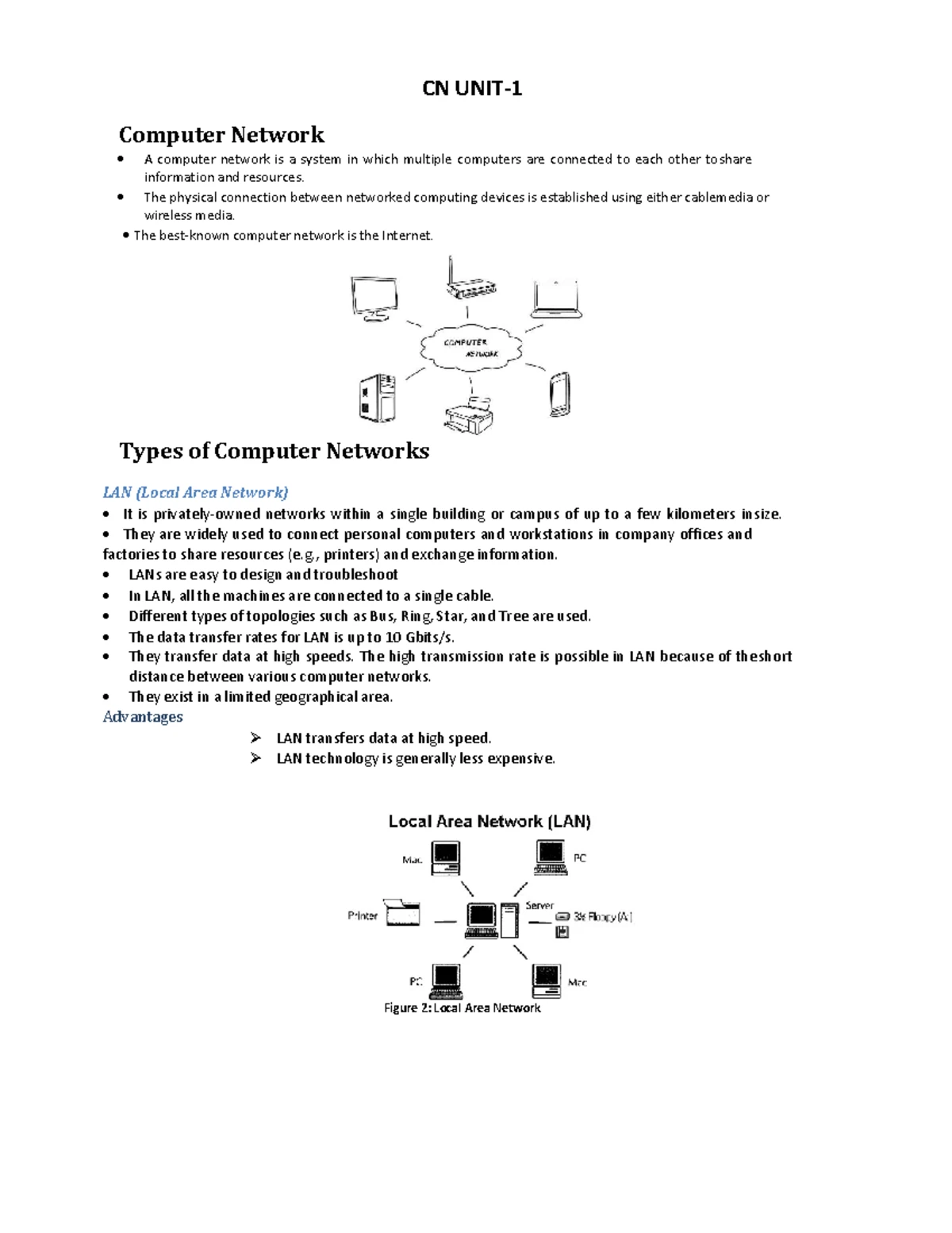 CN(IQ) - Computer Networks Important Questions - DEPARTMENT OF COMPUTER SCIENCE AND ENGINEERING ...