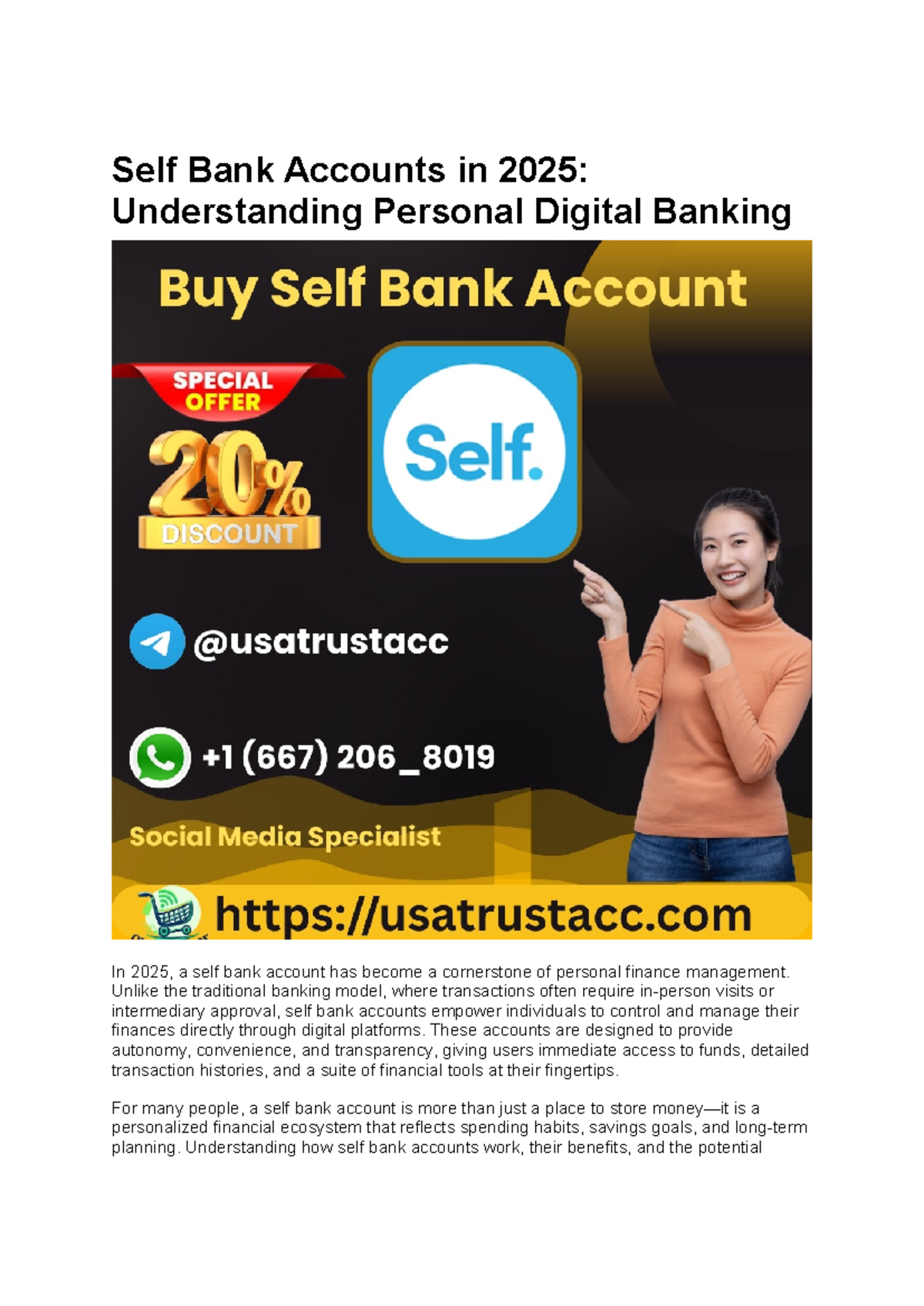Self Bank Accounts in 2025: A Guide to Digital Banking Management - Studocu