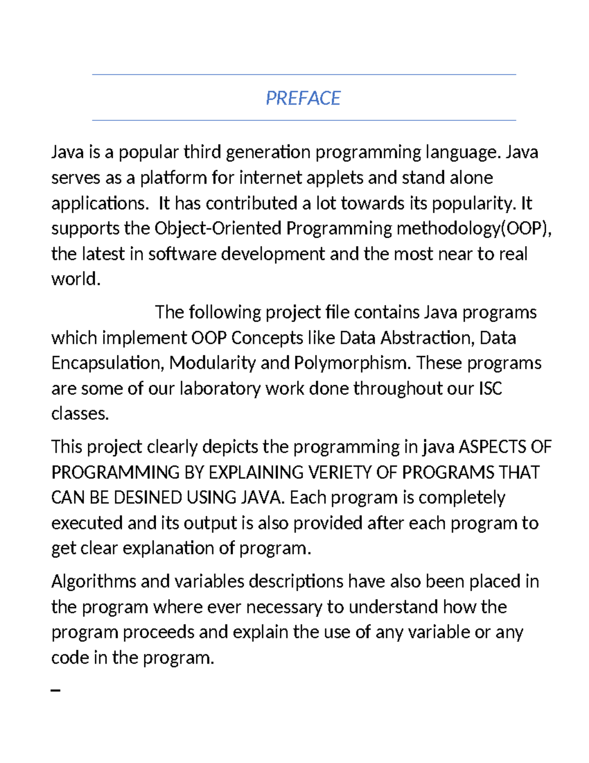 Java Programming Project: OOP Concepts and Applications (CSE 12) - Studocu