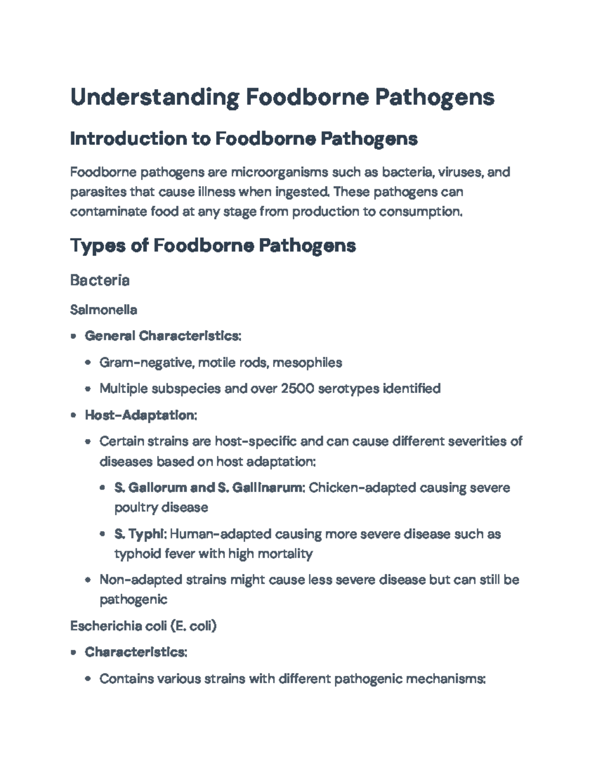 Foodborne Pathogens: Types, Detection, and Safety Protocols ...
