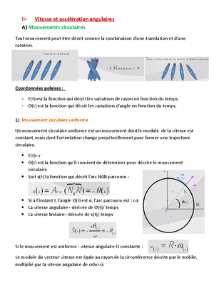 Chapitre 4 Bioméca - cours - CHAPITRE 4 : Cinétique I- Les forces Action mécanique Définition ...
