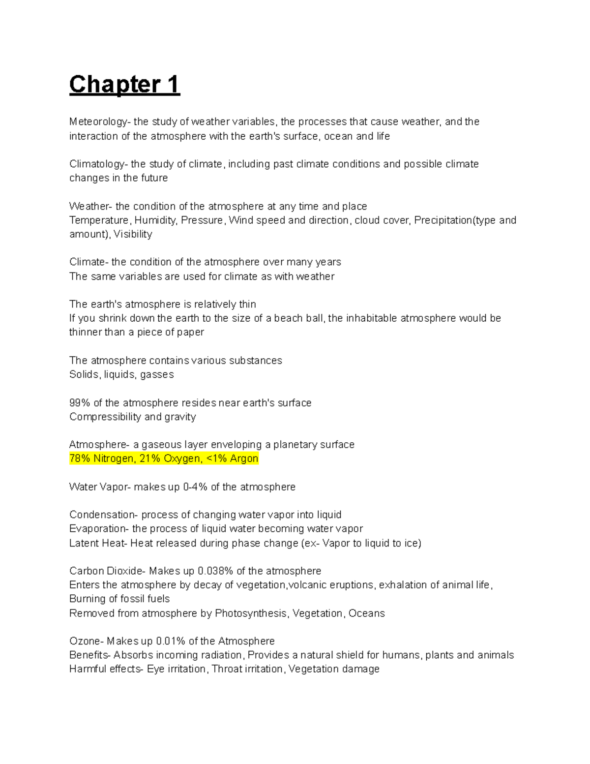 Meteorology 101: Chapter 1 - Weather Variables and Atmospheric ...