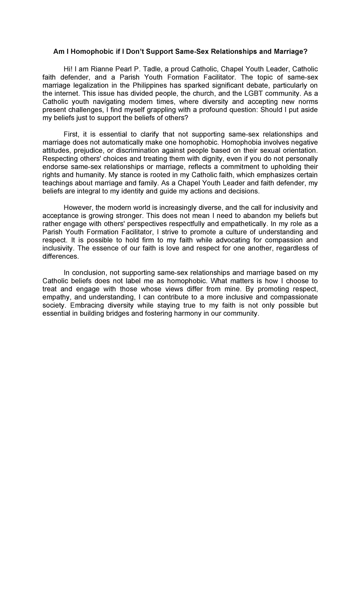 Public Speech Notes: Navigating Faith and Inclusivity in Relationships ...