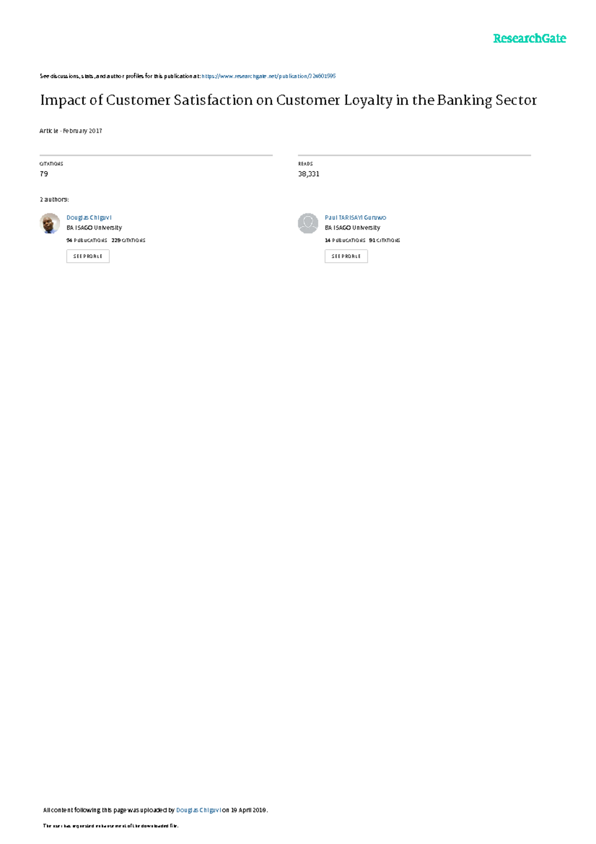 Chiguvi (2017 ) - Bashir Ahmad Fida (2020) - See discussions, stats ...