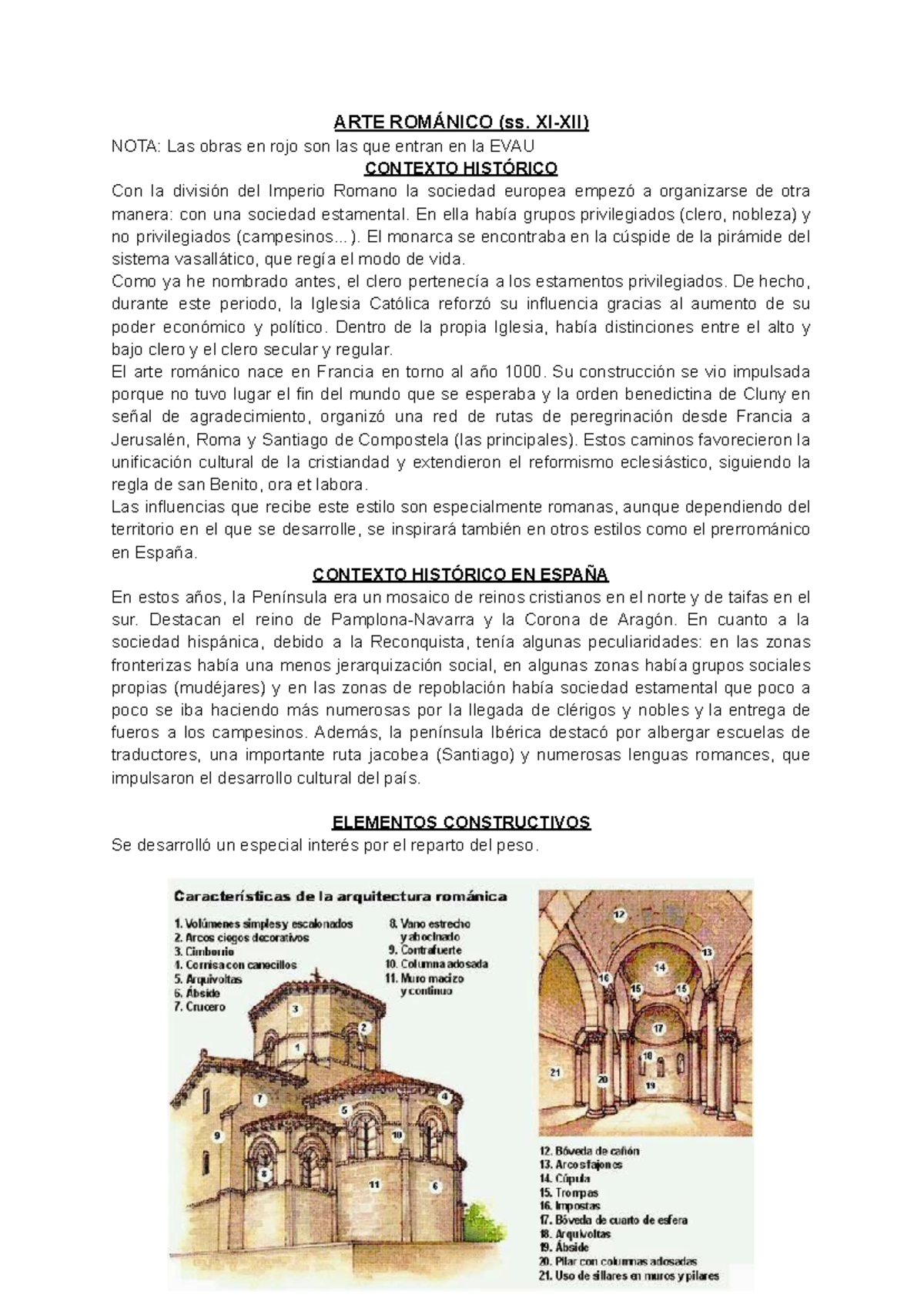Arte Románico: Guía Completa para la EVAU de ARTE 2023 - Studocu