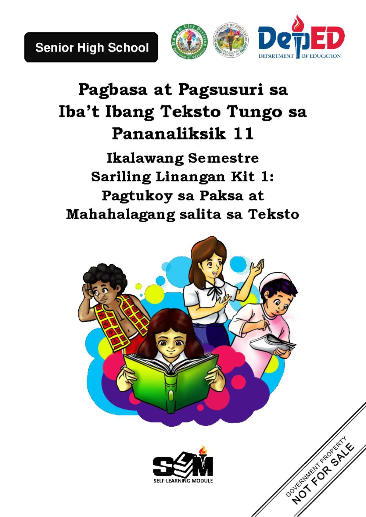 Pagbasa at Pagsusuri 11: Mahahalagang Salita at Paksa ng Teksto - Studocu