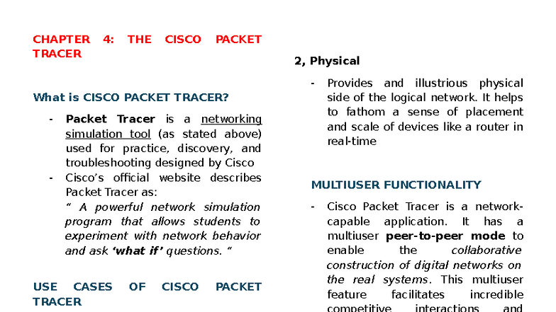 Network TECH 2: Packet Tracer & VLANs Final Exam Review - Studocu