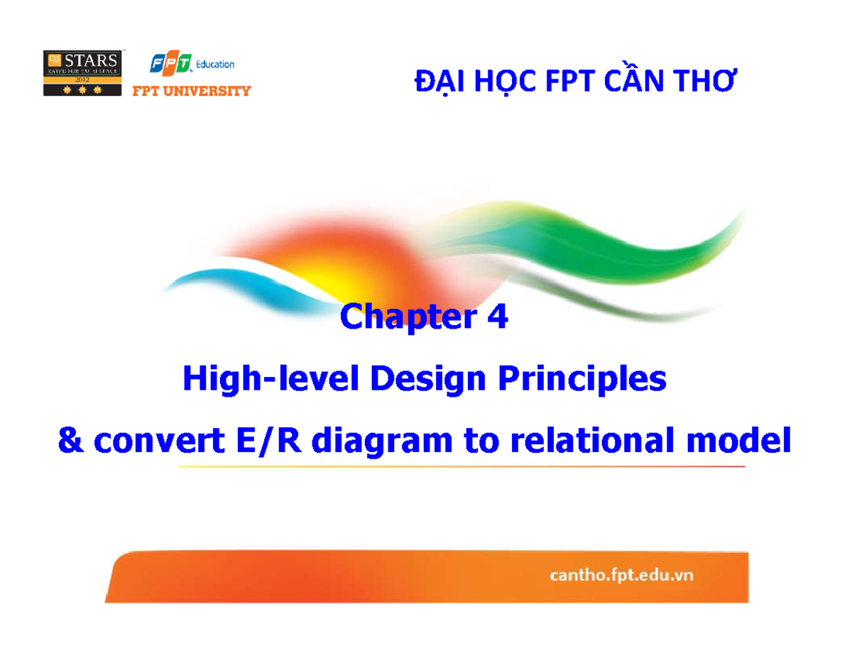 14 - Chapter 4 - Design Principles - ĐẠI HỌC FPT CẦN THƠ Chapter 4 High ...