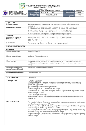 Detailed-Lesson-Plan-5 Senses 3 - Detailed Lesson Plan in Science III I ...
