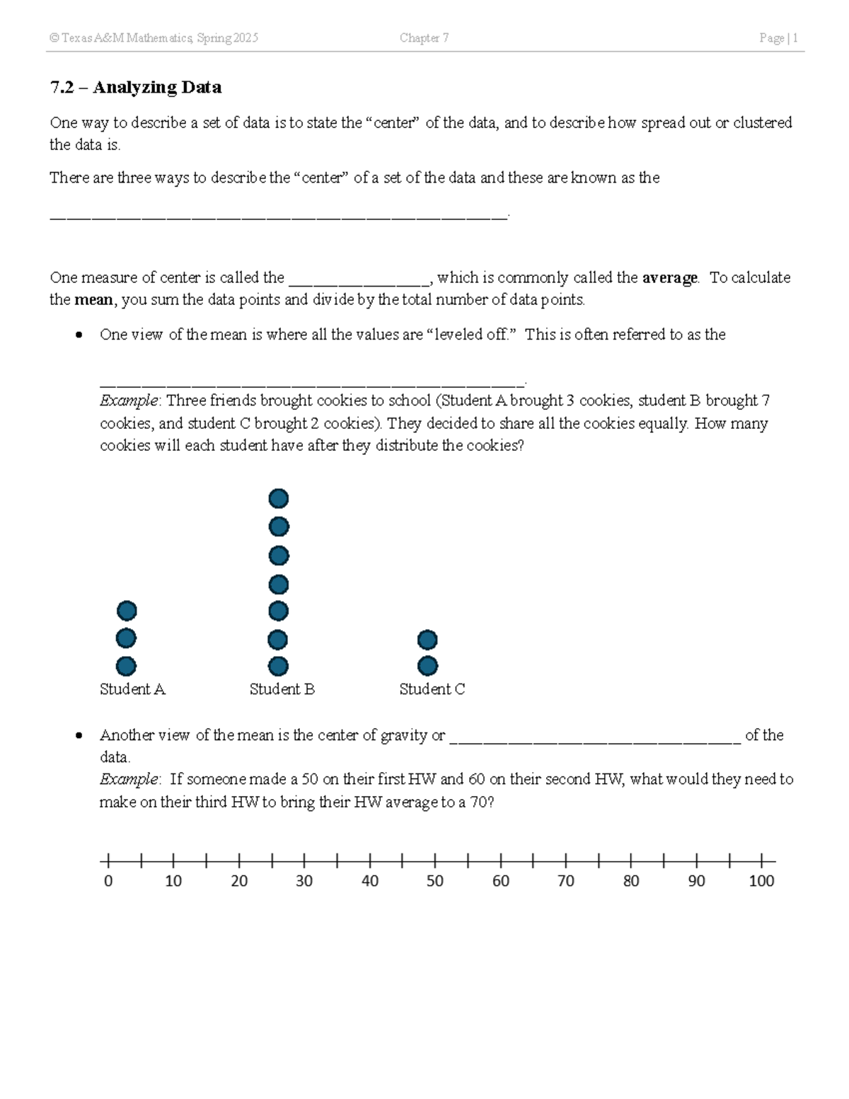 Analyzing Data: Mean, Median, Mode, and Measures of Spread (MATH 202 ...