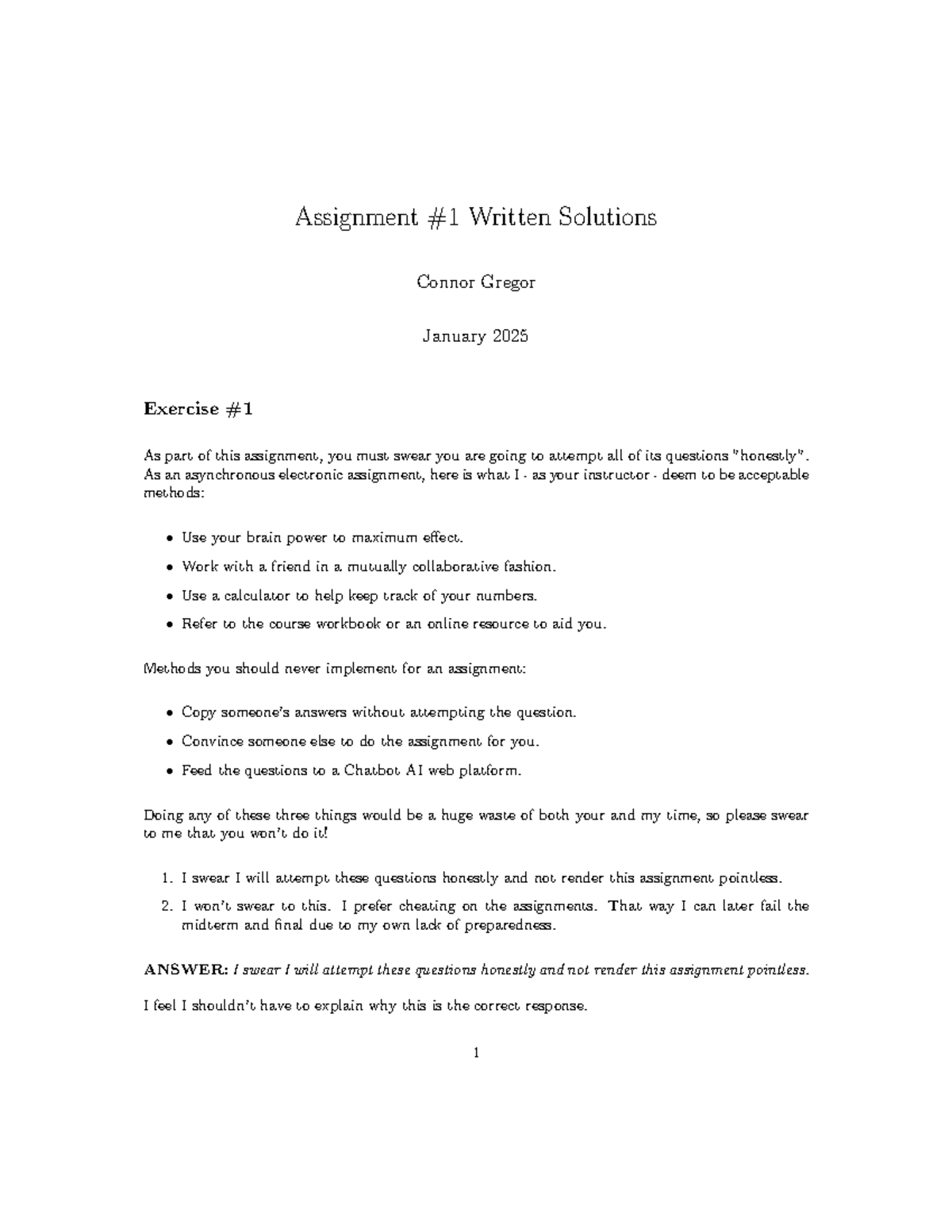 Assignment 1 Solutions for Linear Systems (MATH101) - Studocu
