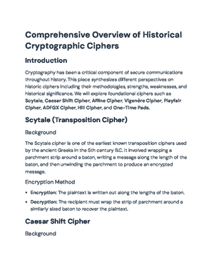 Cryptography 101: A Comprehensive Guide to Classical Ciphers ...