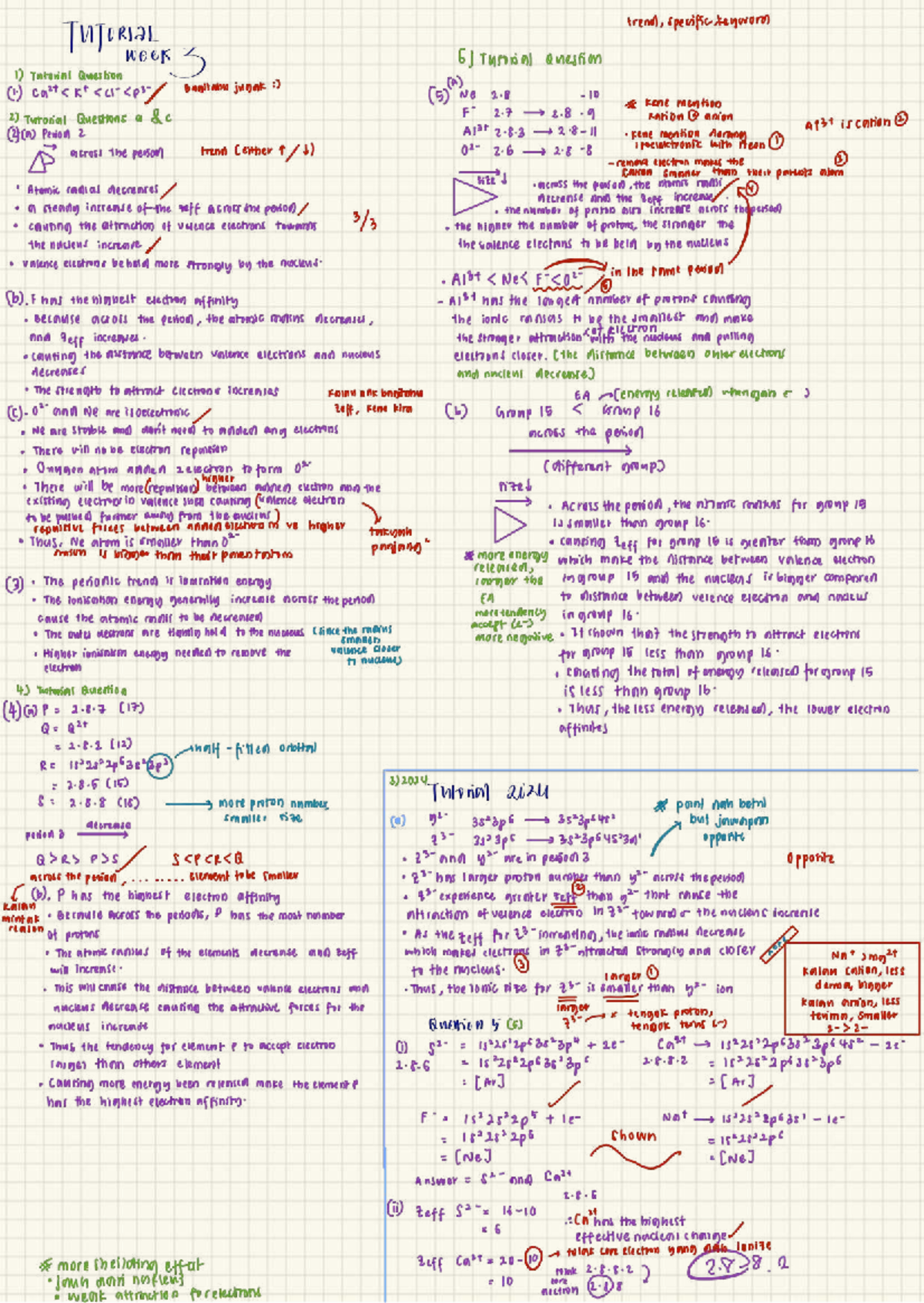 Chemistry 101: Periodic Trends and Electron Affinity Tutorial Questions ...