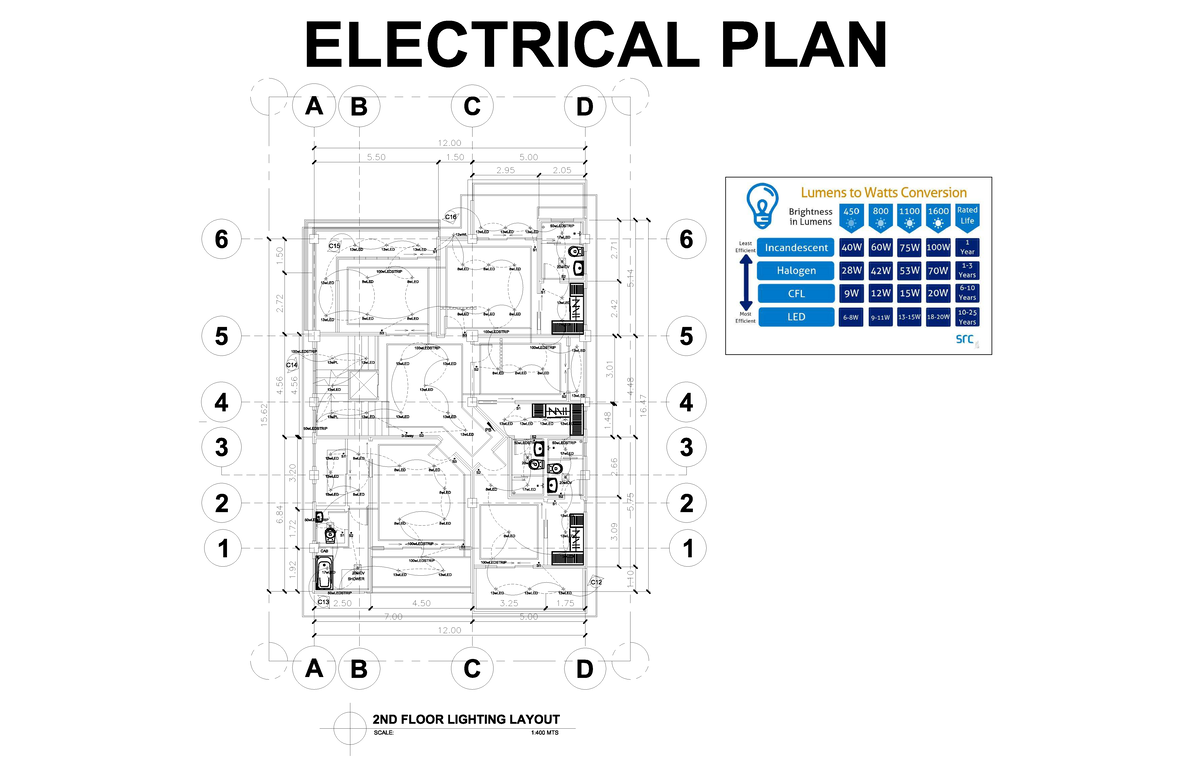 ELECTRICAL PLAN - 2ND FLOOR LIGHTING LAYOUT (ARCH 4) - Studocu