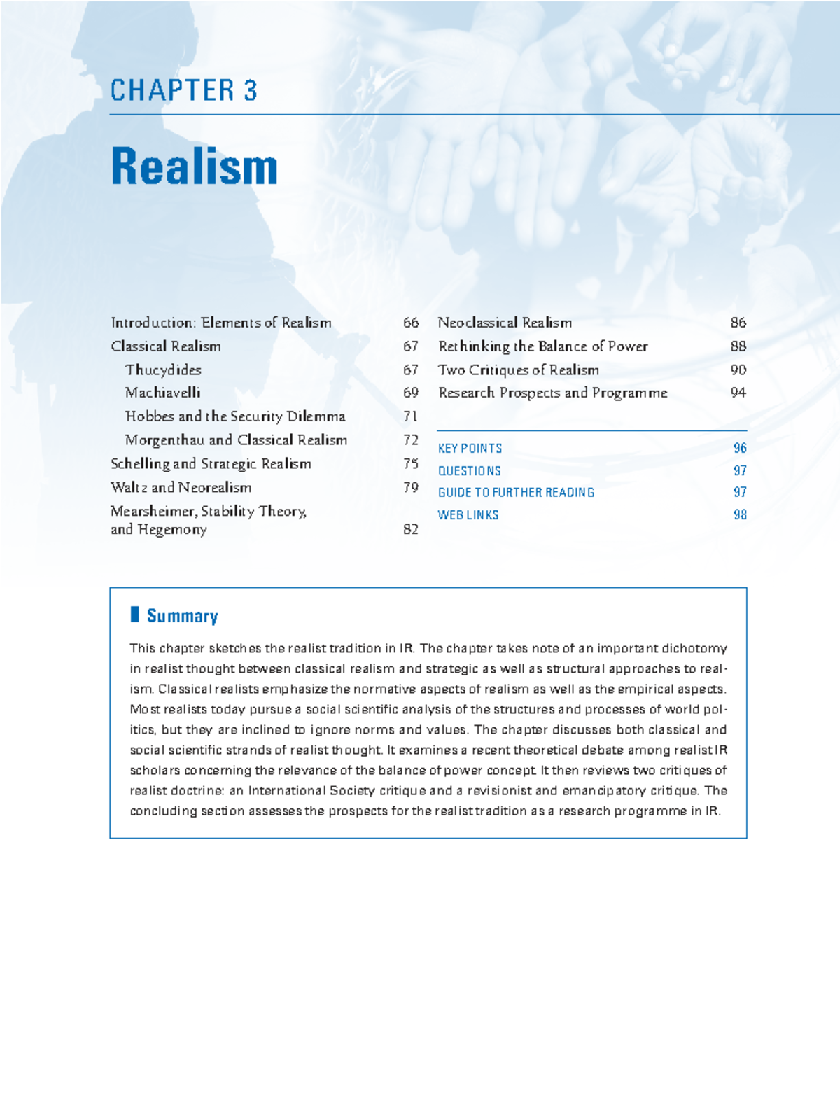 CHAPTER 3 Realism: Classical Theories and Security Dilemmas in IR - Studocu