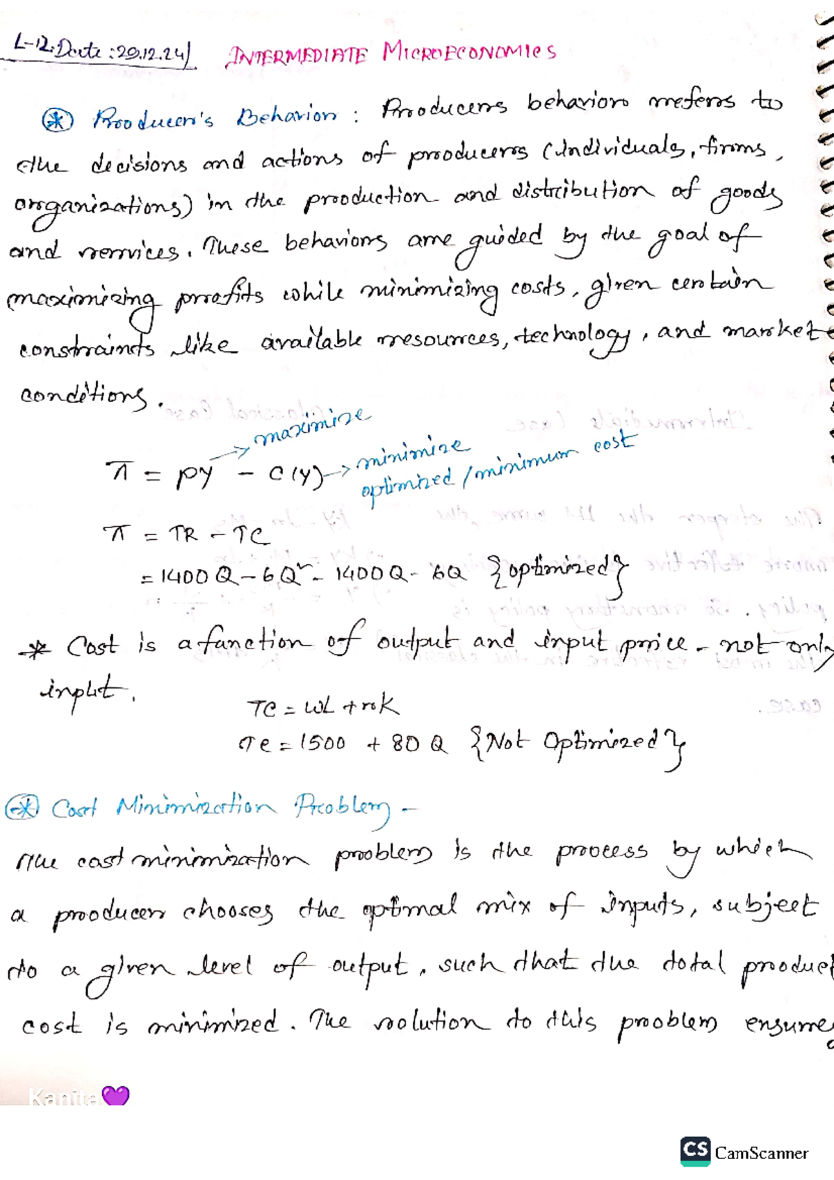 Micro-Post Mid-Kanita - 29.12) INTERMEDIATE MICROECONOMIES Behavior ...