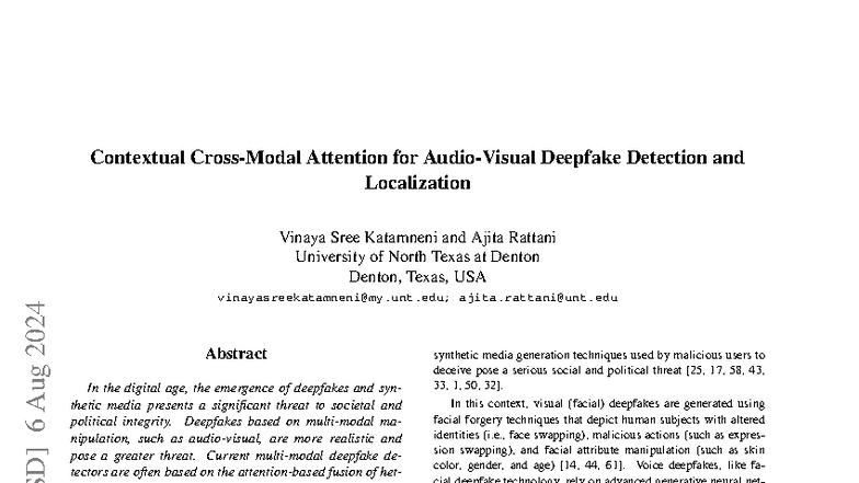 Contextual Cross-Modal Attention for Deepfake Detection and ...