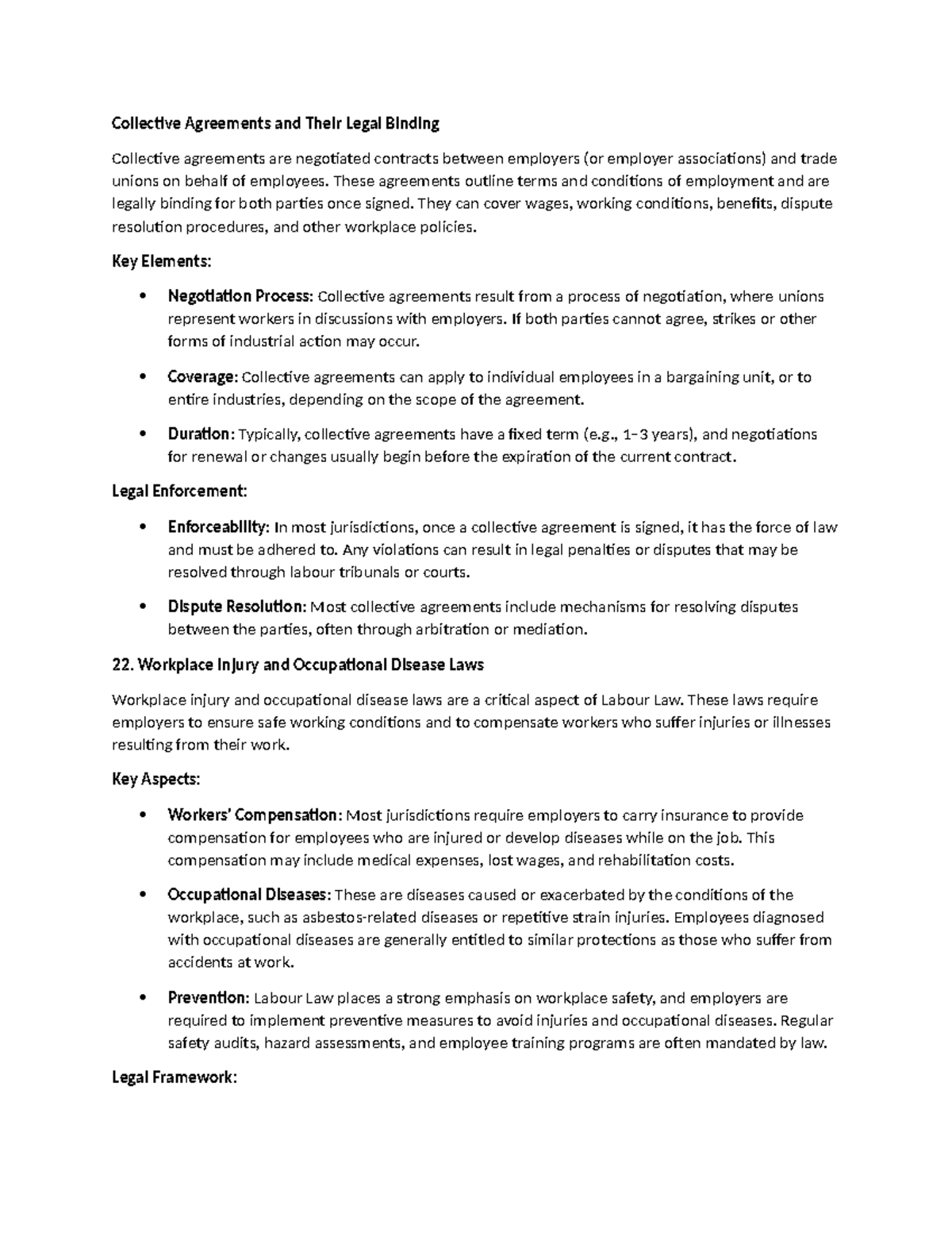 Collective Agreements and Their Legal Binding - Collective Agreements ...