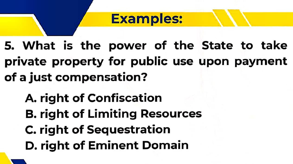MATH277 9 - Eminent Domain and Property Rights Examples - Studocu