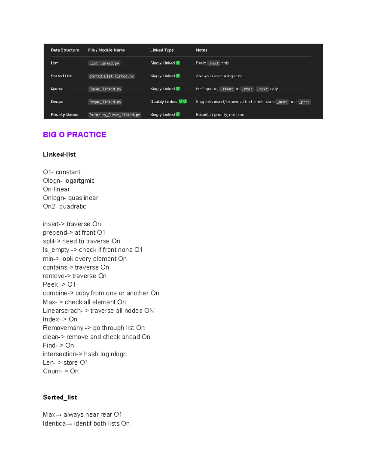 Big O Notation Review: Time Complexity Analysis Notes - Studocu