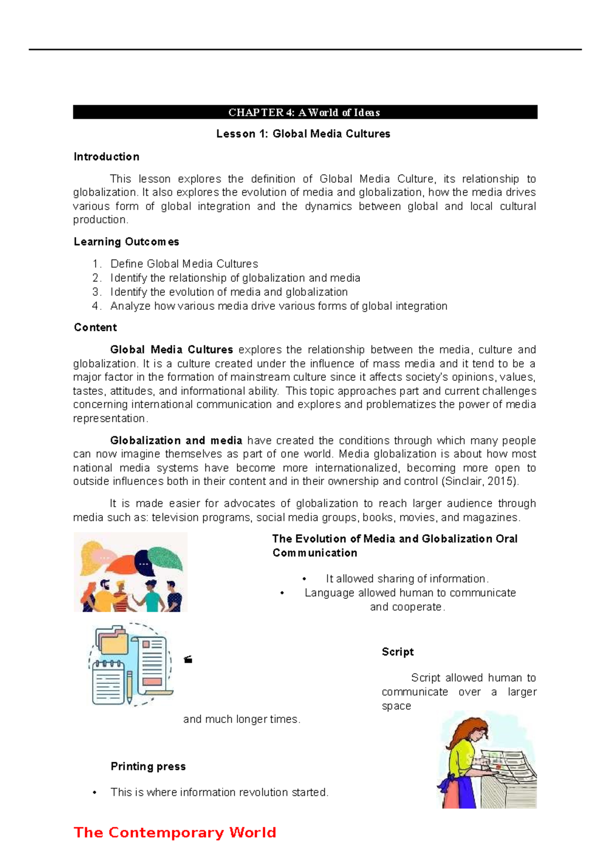 C4 A World of Ideas - Lecture Notes - CHAPTER 4: A World of Ideas ...