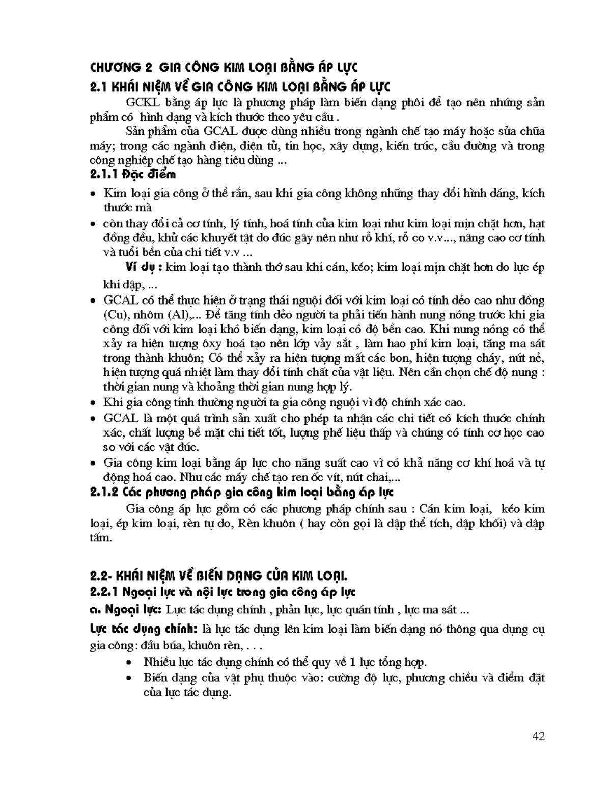 Gia công kim loại bằng áp lực 67521 - Ch−¬ng 2 gia c«ng kim lo¹i b»ng ̧p lùc 2 Kh ̧i niÖm vÒ ...