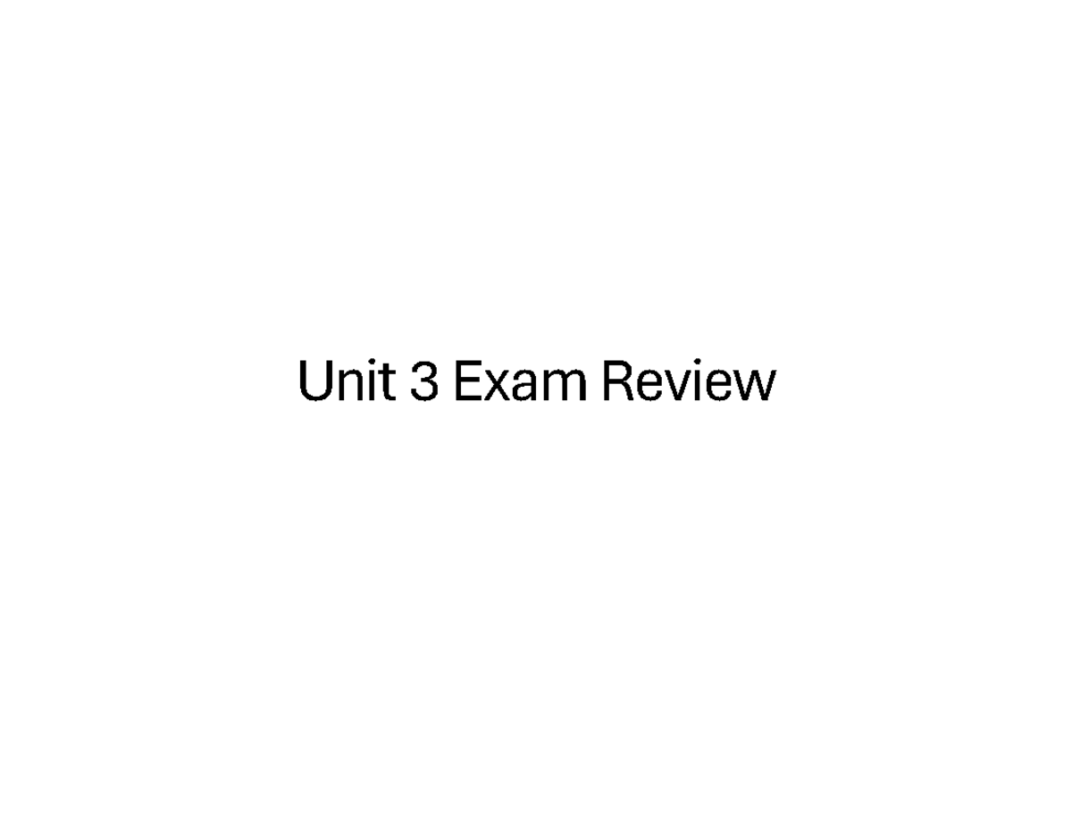 Unit 3 Exam Review: Anatomy & Physiology Key Concepts - Studocu