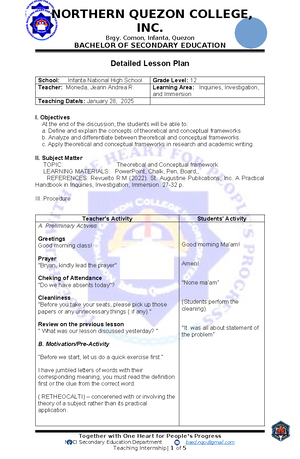 Coronation Night Program Flow - Bachelor of Secondary Education Major ...