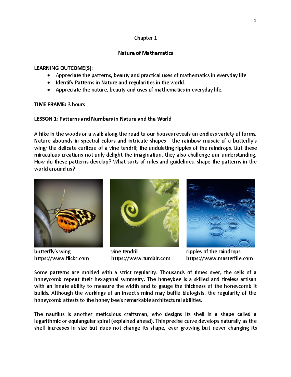 Chapter 1: Exploring the Nature of Mathematics in the World - Studocu