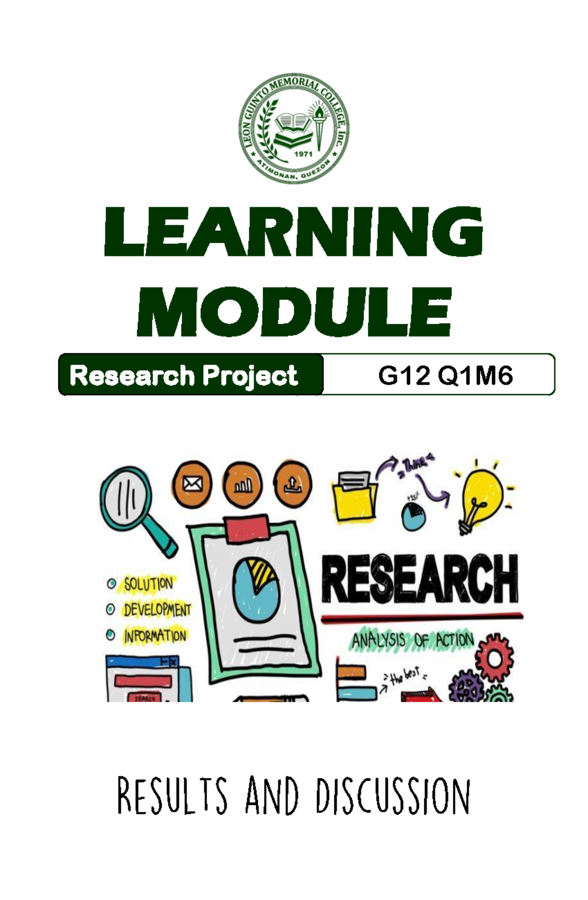 Q1M6 pdf - Lecture notes 1 - LEARNING MODULE Research Project G12 Q1M ...