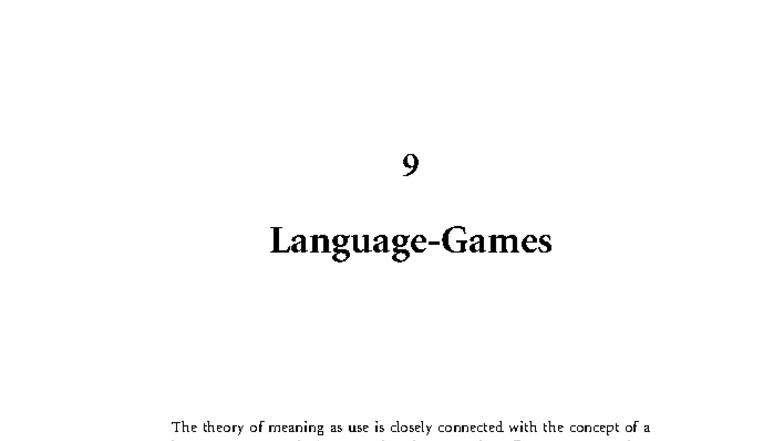 Wittgenstein's Theory of Meaning as Use: Language Games Analysis (PHIL ...