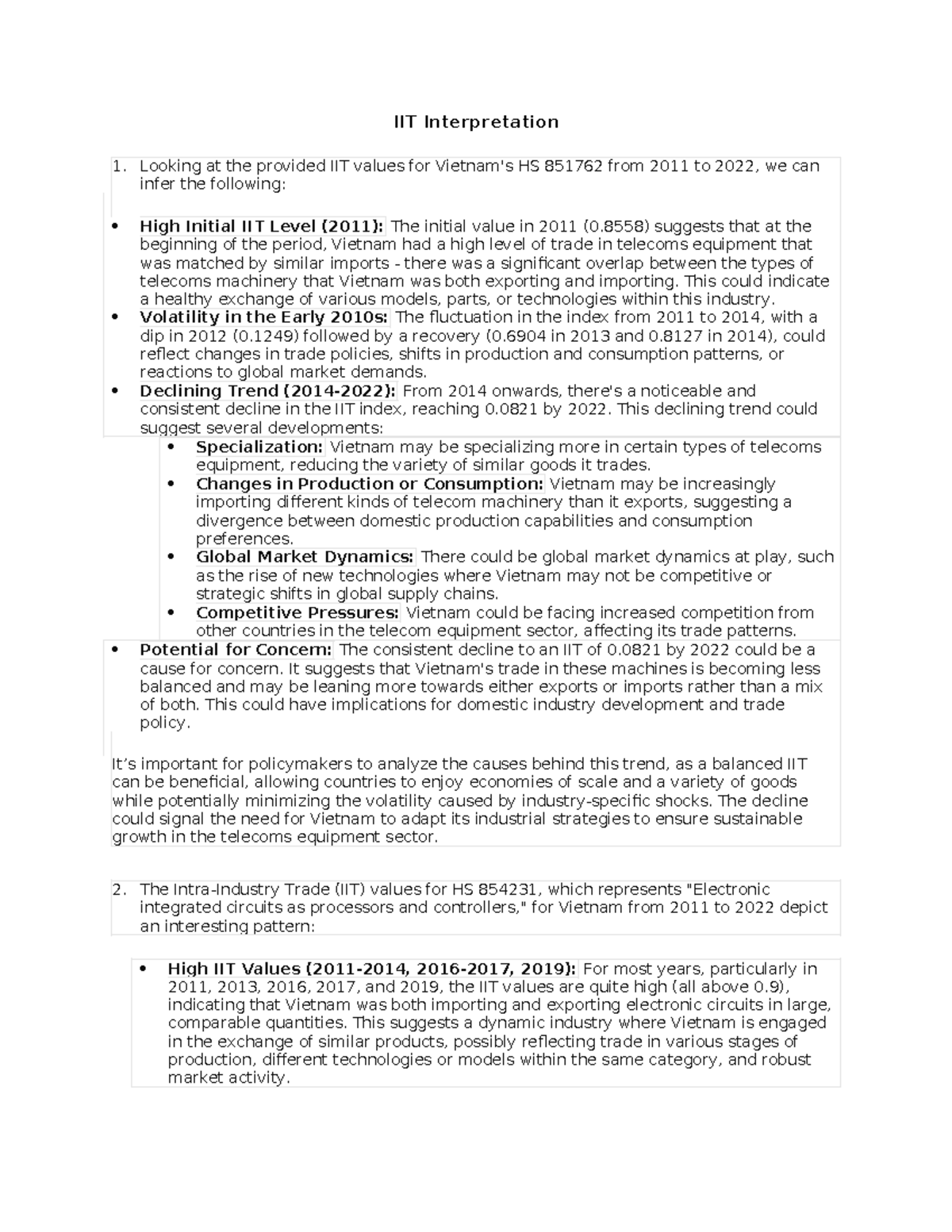 IIT Interpretation - IIT Interpretation Looking at the provided IIT ...