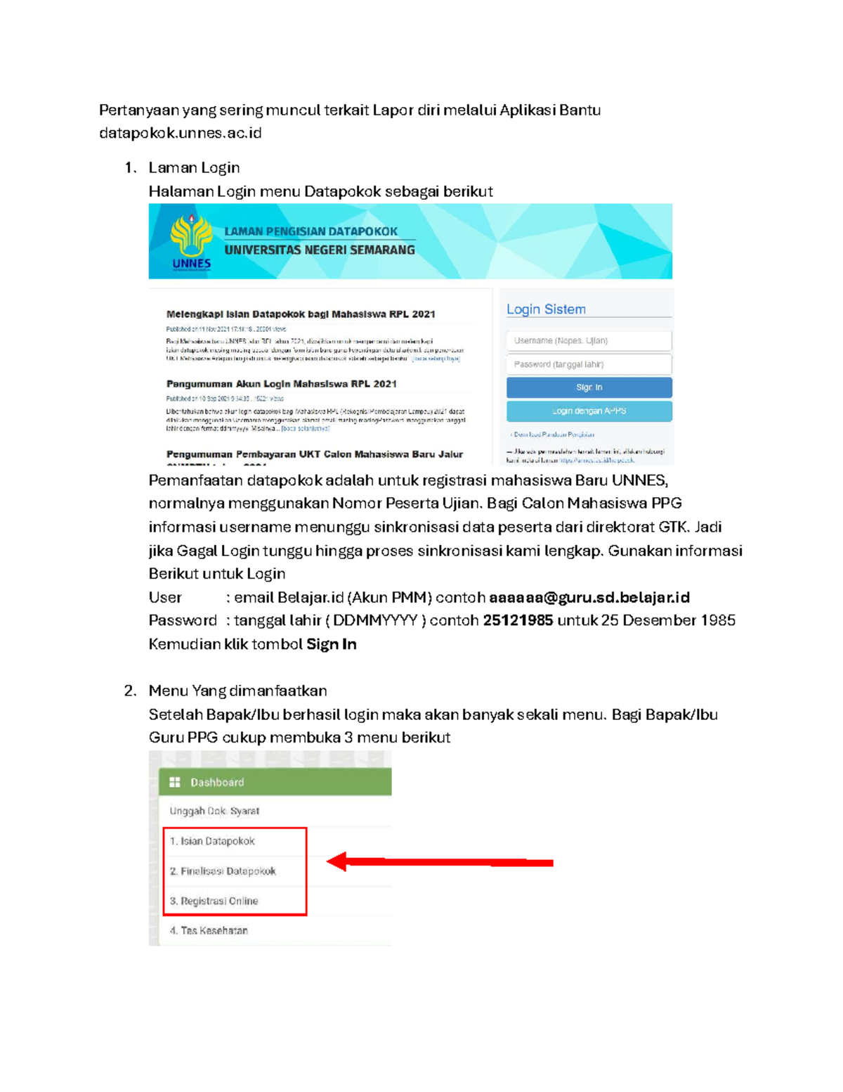 Panduan Login dan Registrasi Mahasiswa PPG UNNES melalui Aplikasi ...
