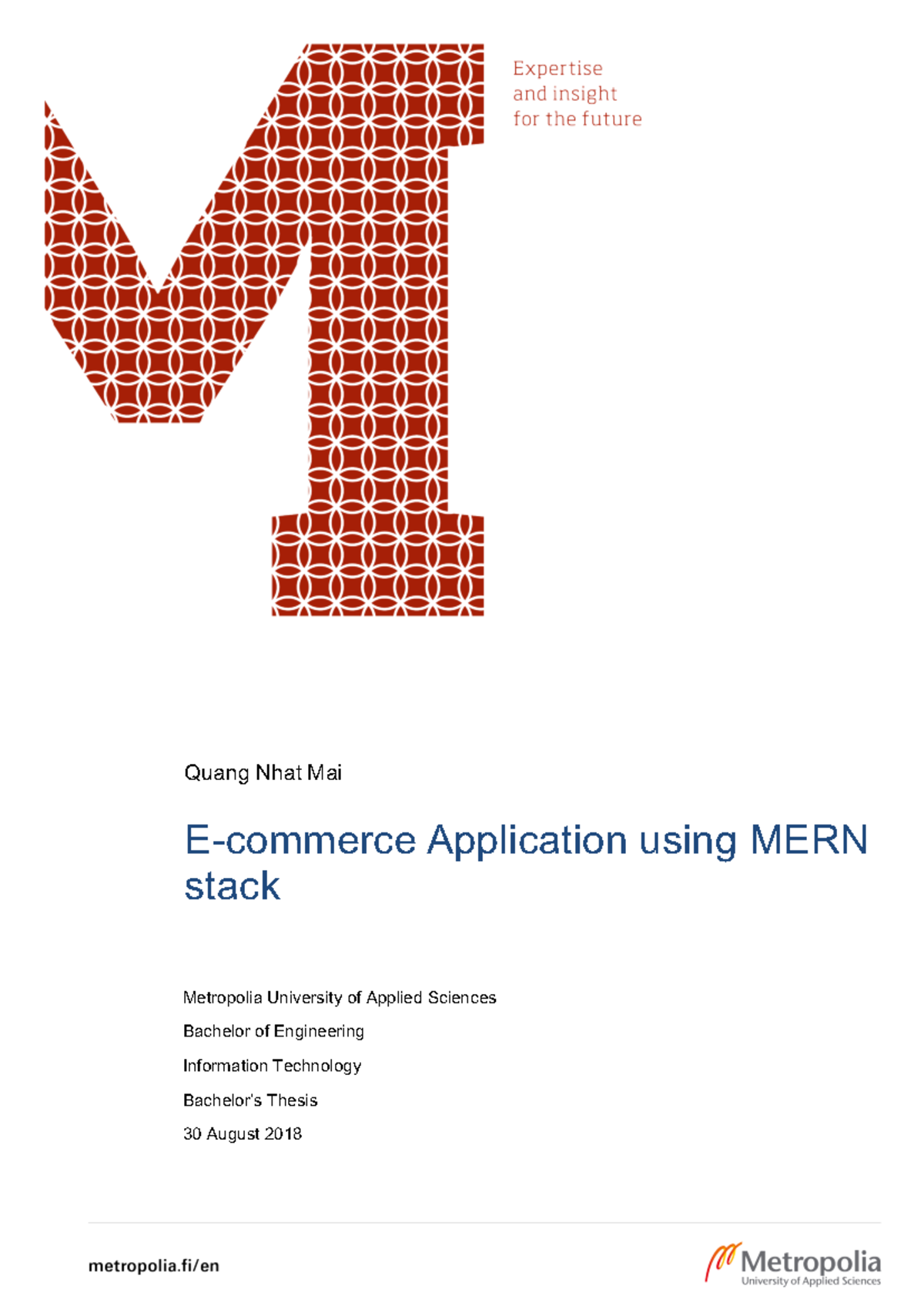 E-commerce App Development Using MERN Stack - BEng Thesis Report - Studocu