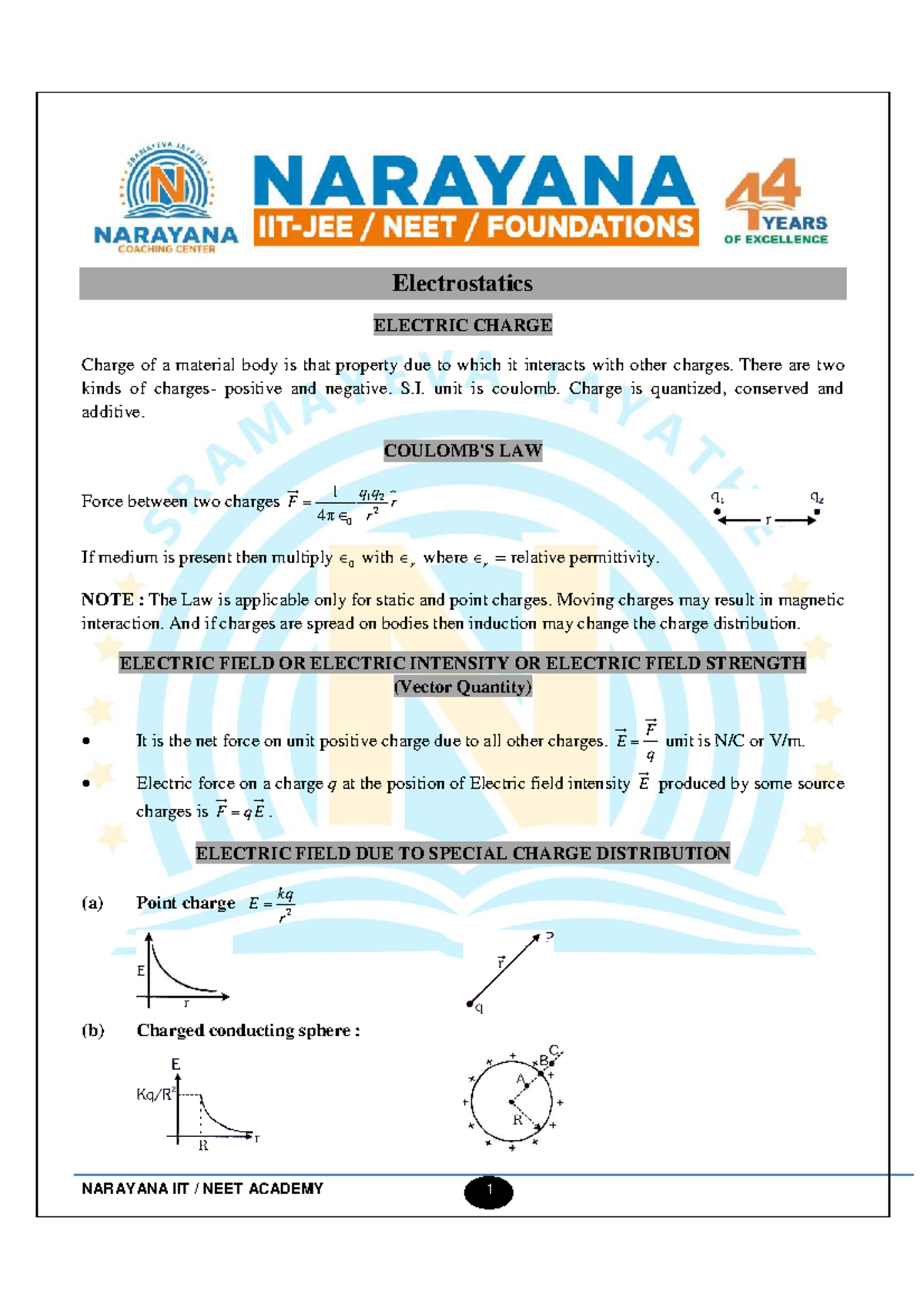 Electrostatics and Electric Charge Concepts - PHYS 12 Final Exam Notes ...