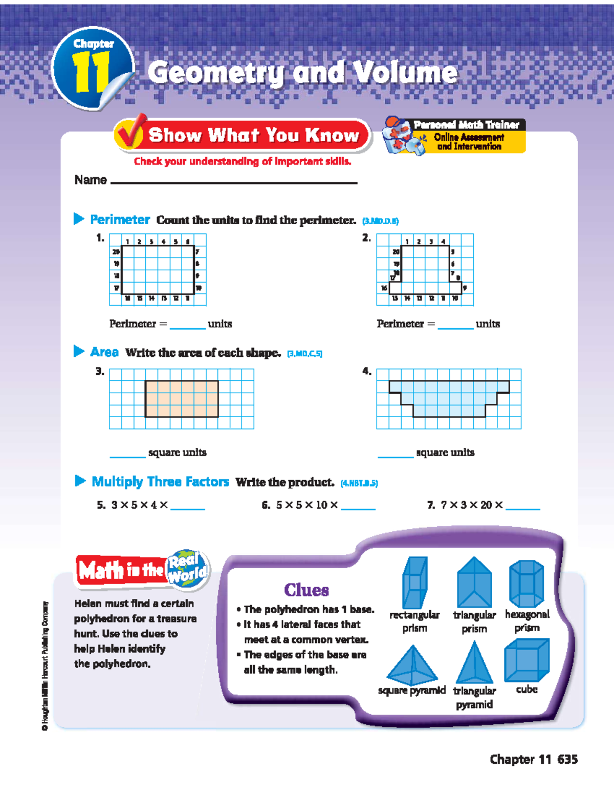 Kaiden Hyland - MATH Chapter 11 - Geometry Volume Personal Math Trainer ...