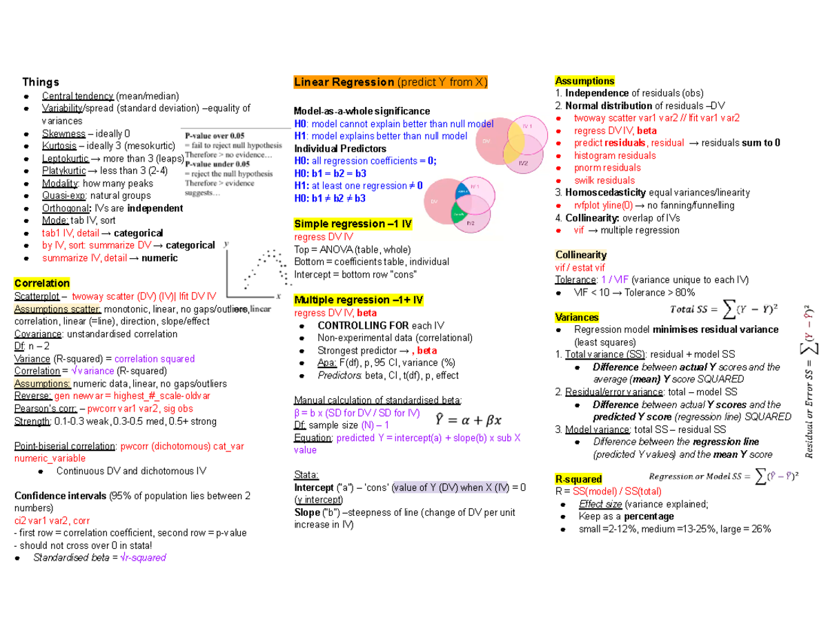 Stats 202 Final Exam Study Guide: Key Concepts & Formulas - Studocu
