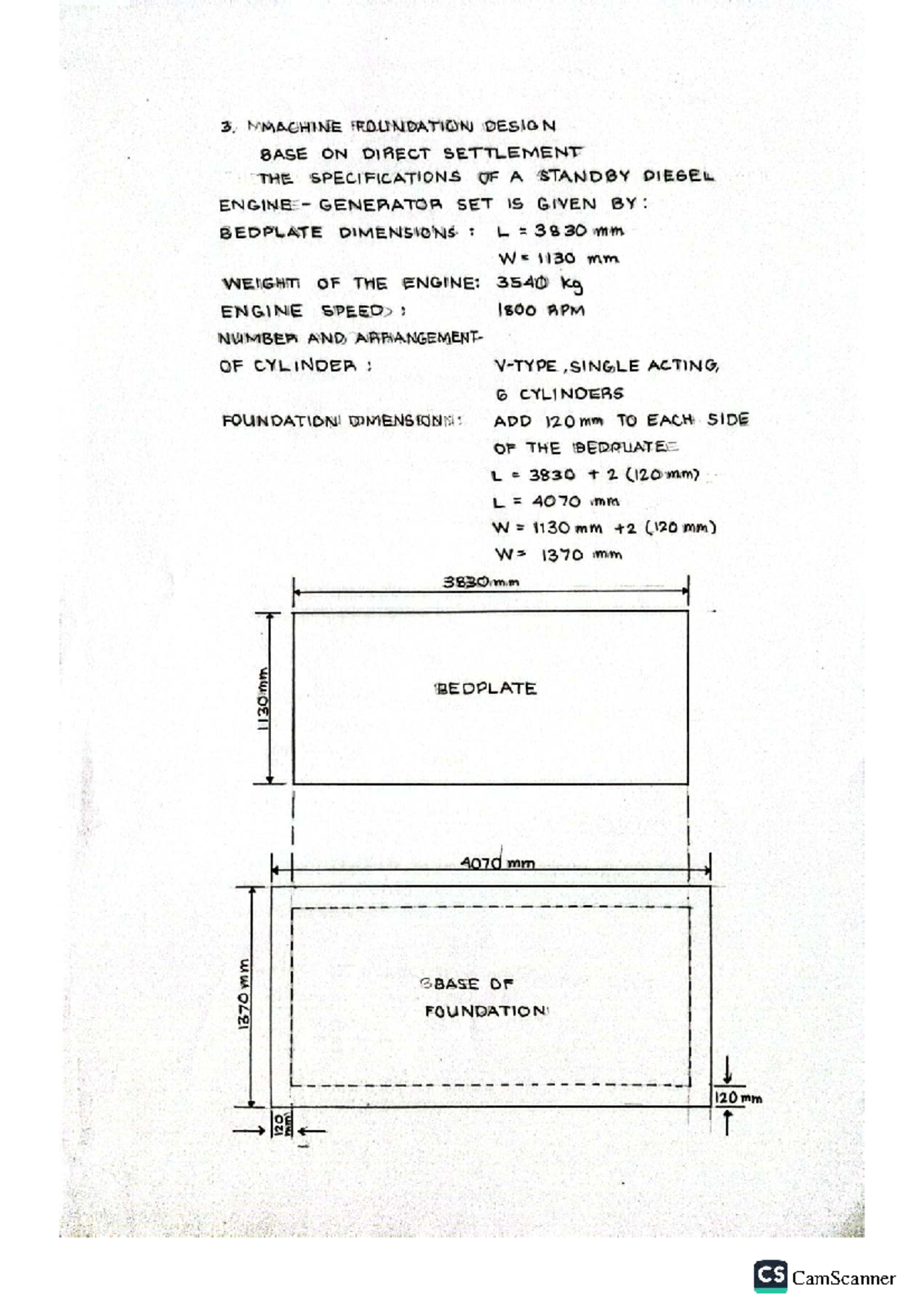 3. MMACHINE FOUNDATION DESIGN FOR DIESEL ENGINE-GENERATOR SET - Studocu