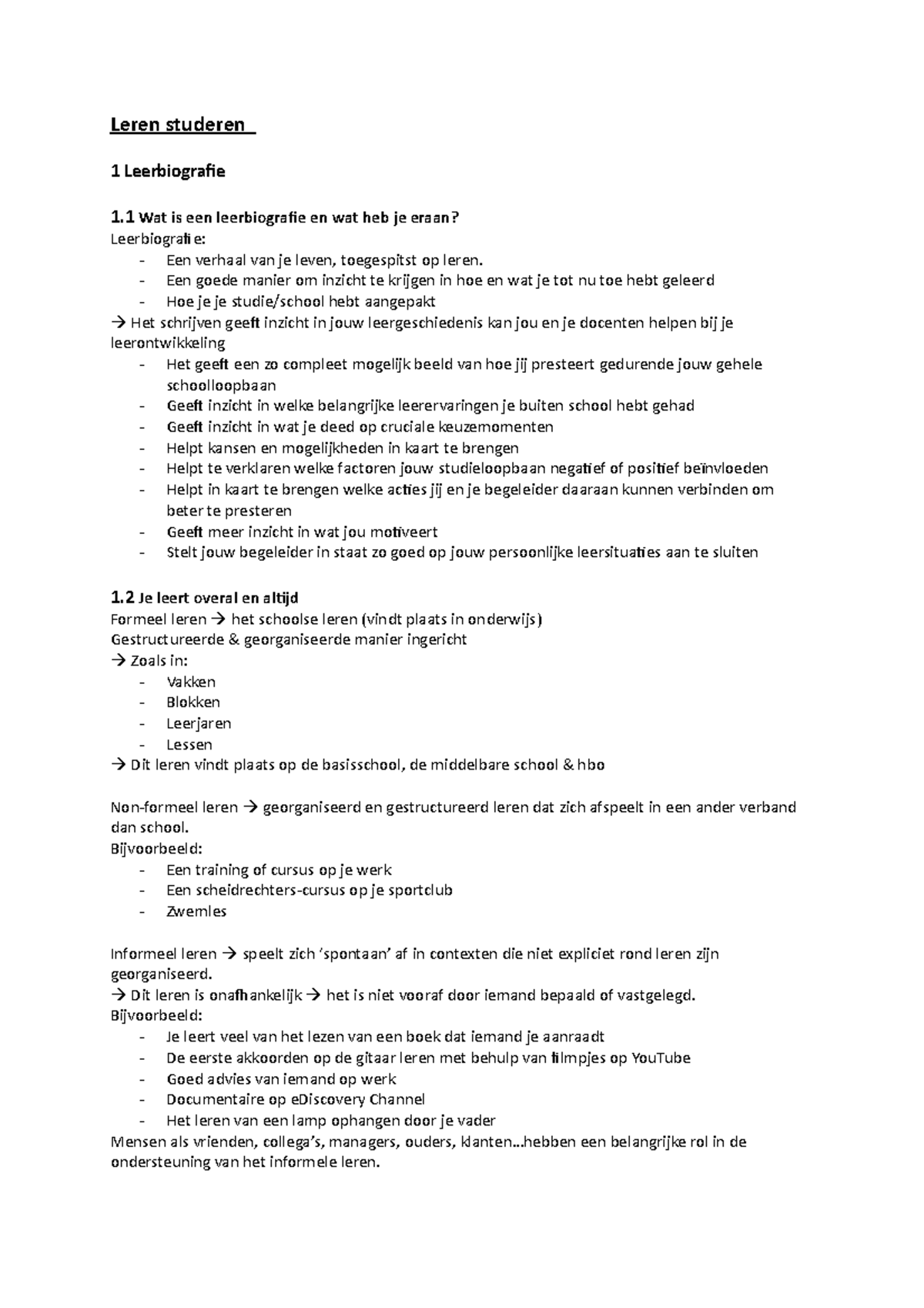 Samenvatting van Week 1-5 Leren Studeren (Edumundo) - Studeersnel