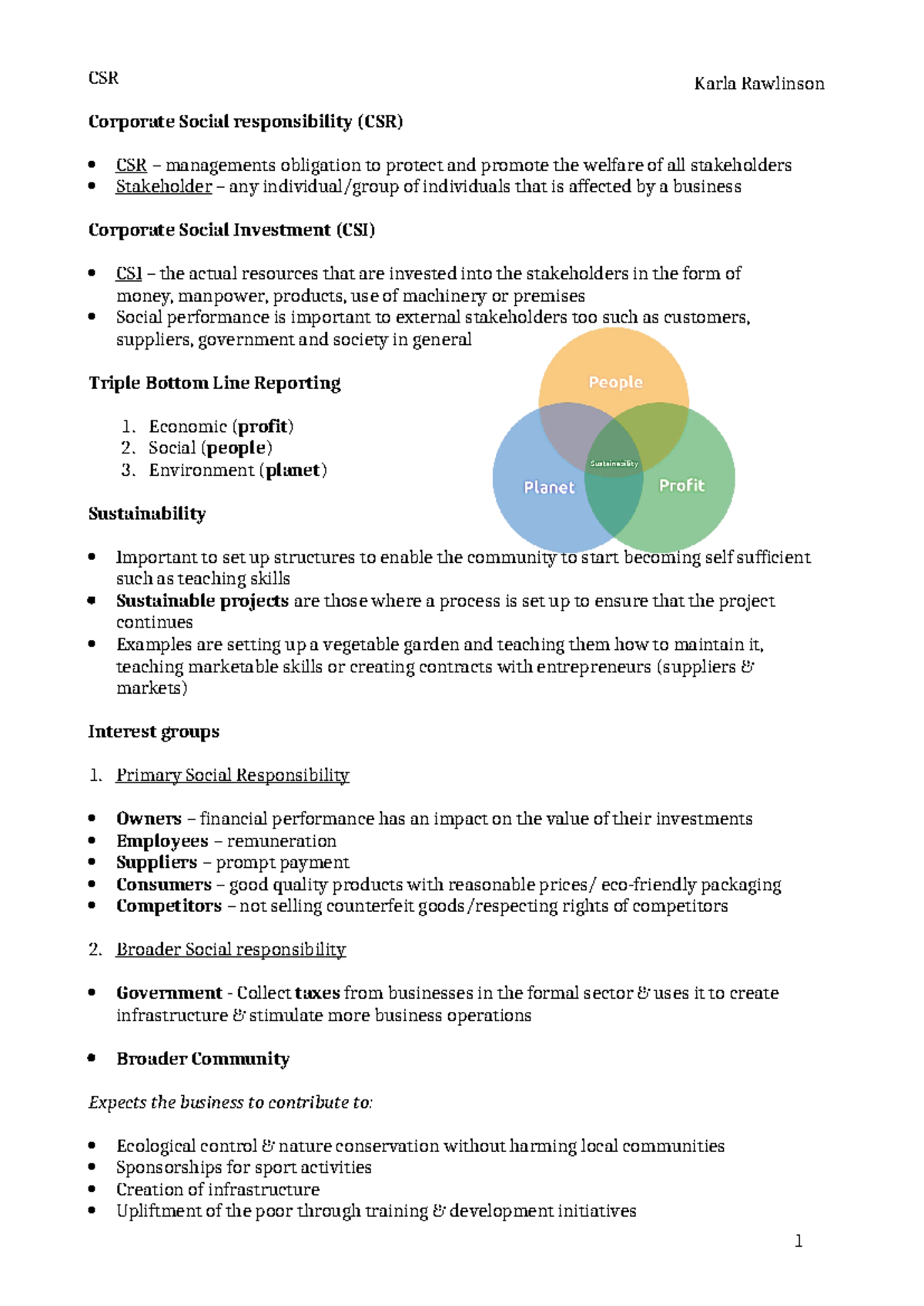 CSR GRD 12 - Comprehensive Study Notes on Corporate Social ...