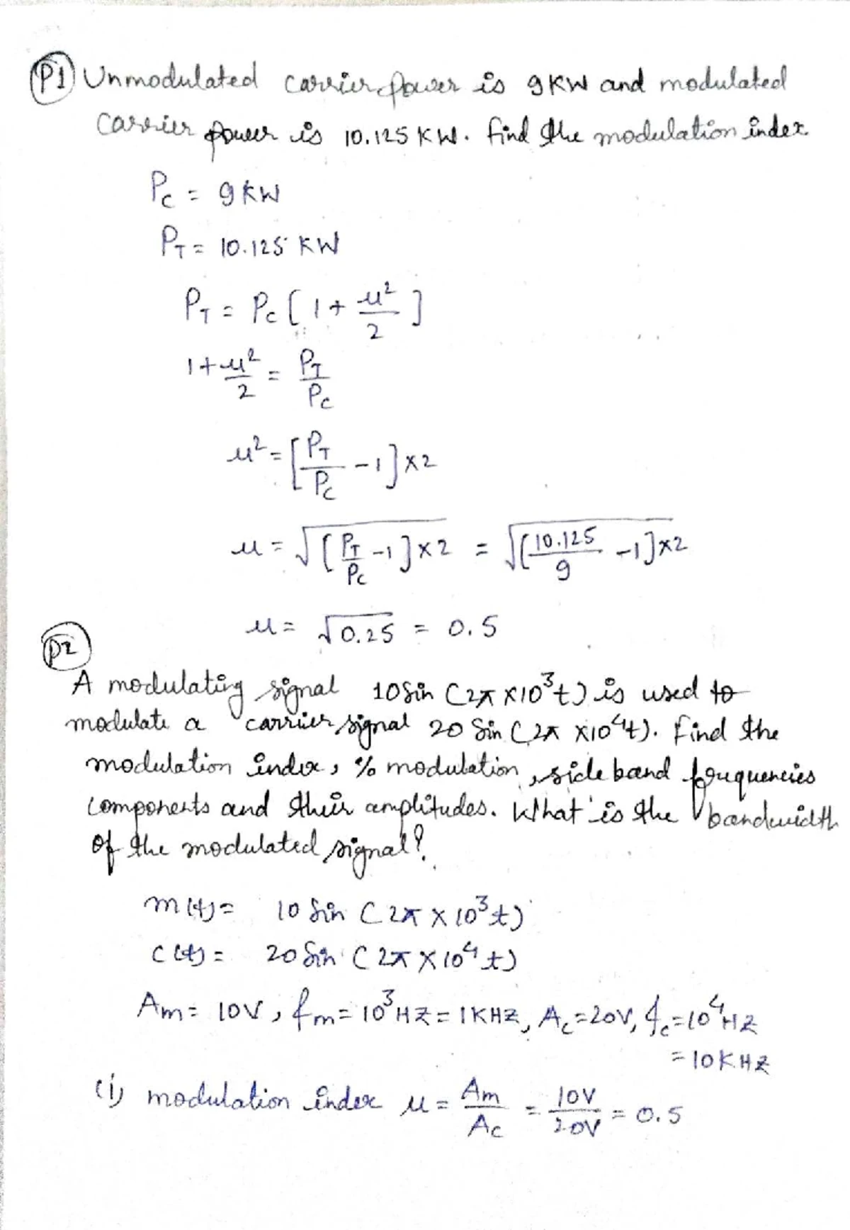 BEC402 Module 2: Amplitude Modulation Fundamentals Notes - Studocu