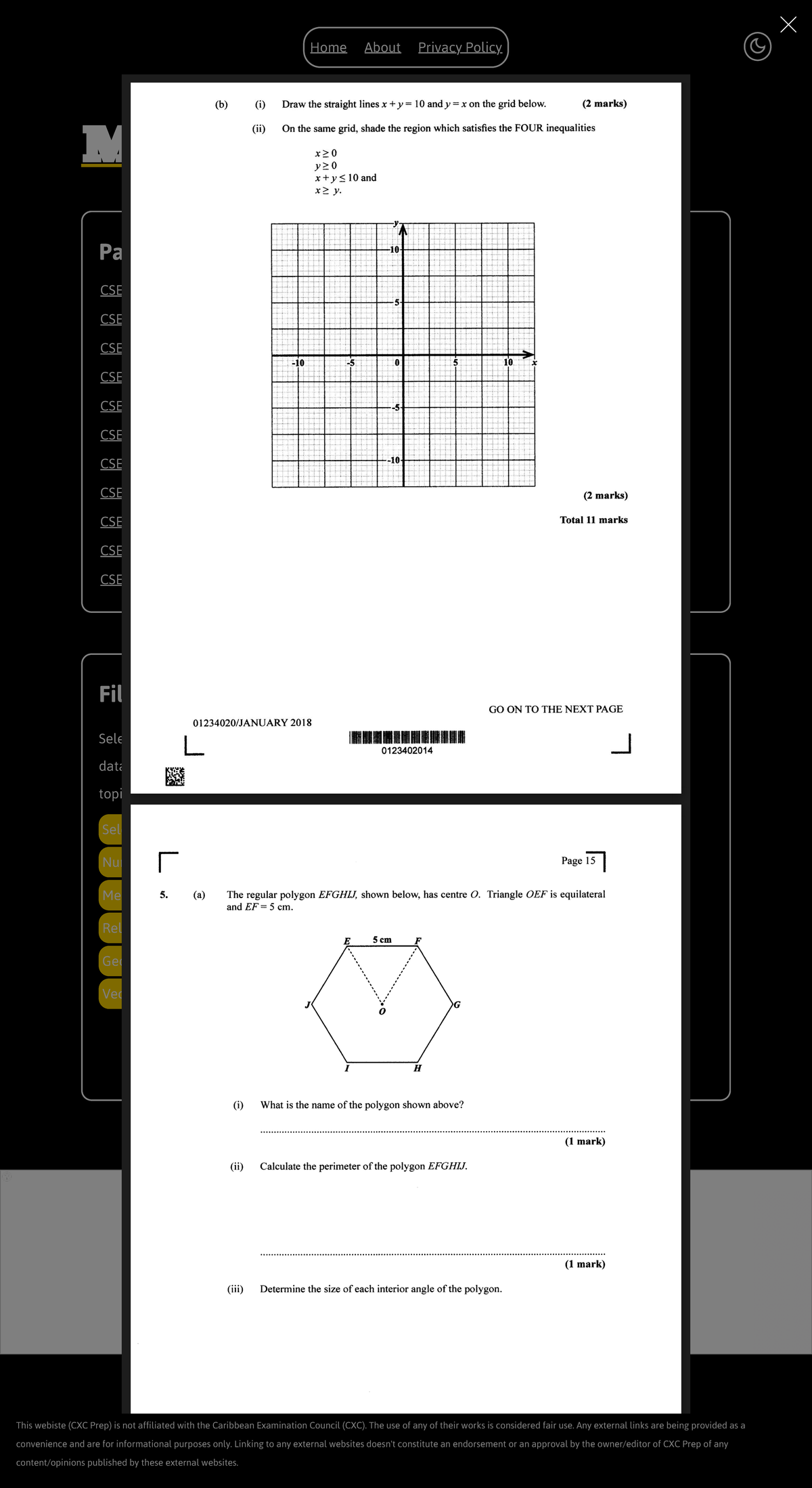 CSEC Mathematics January 2021 P2 Past Paper Solutions and Notes - Studocu