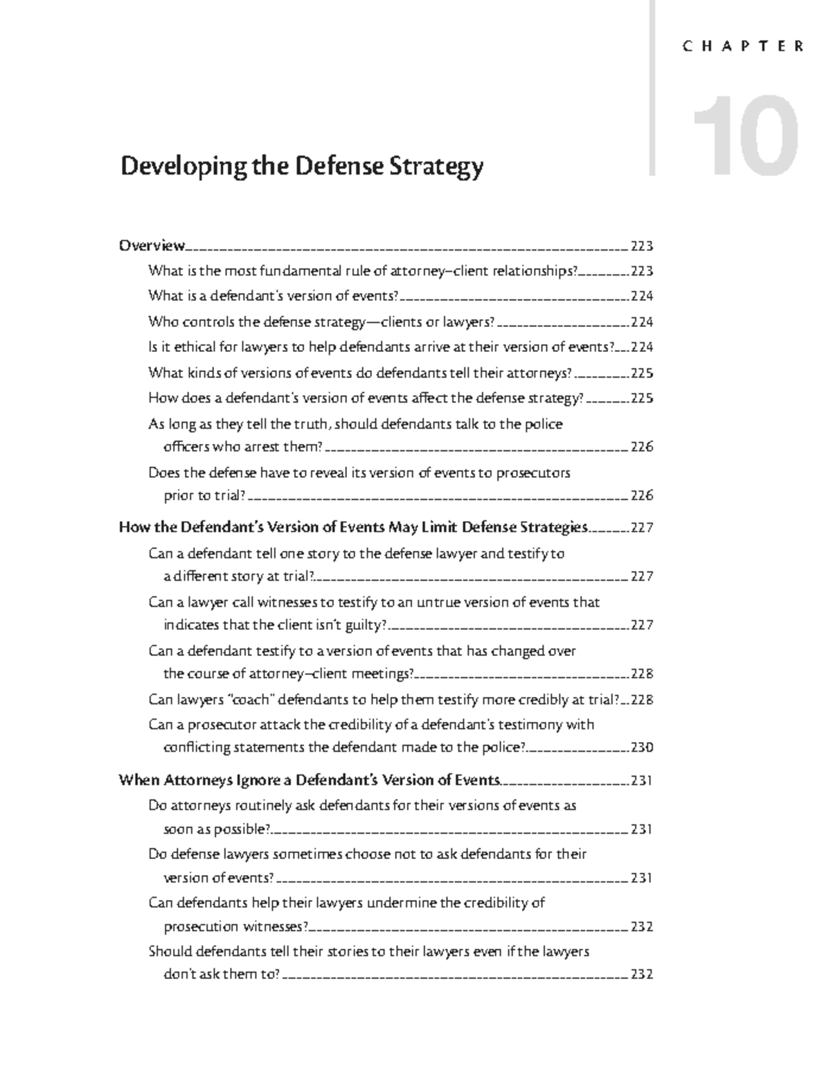 CHAPTER 10: Developing the Defense Strategy in Criminal Law (CRIM 101 ...