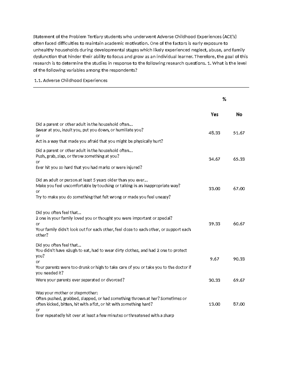 ACED & Academic Motivation: Impact of Adverse Childhood Experiences ...