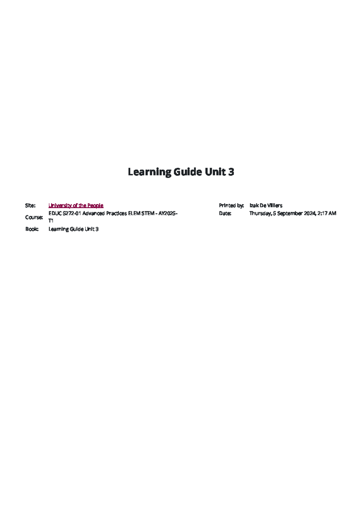 Learning Guide Unit 3: STEM Curriculum in ELEM & Middle Schools - EDUC ...