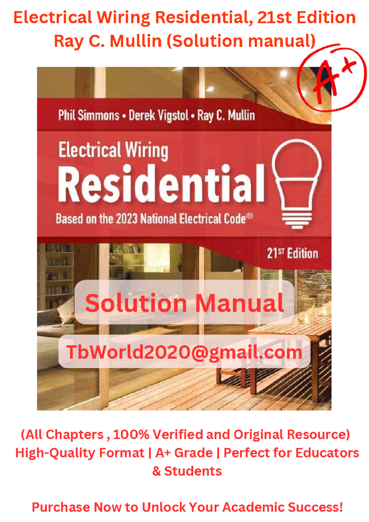 Solution Manual for Electrical Wiring Residential, 21E: Chapter 1 ...