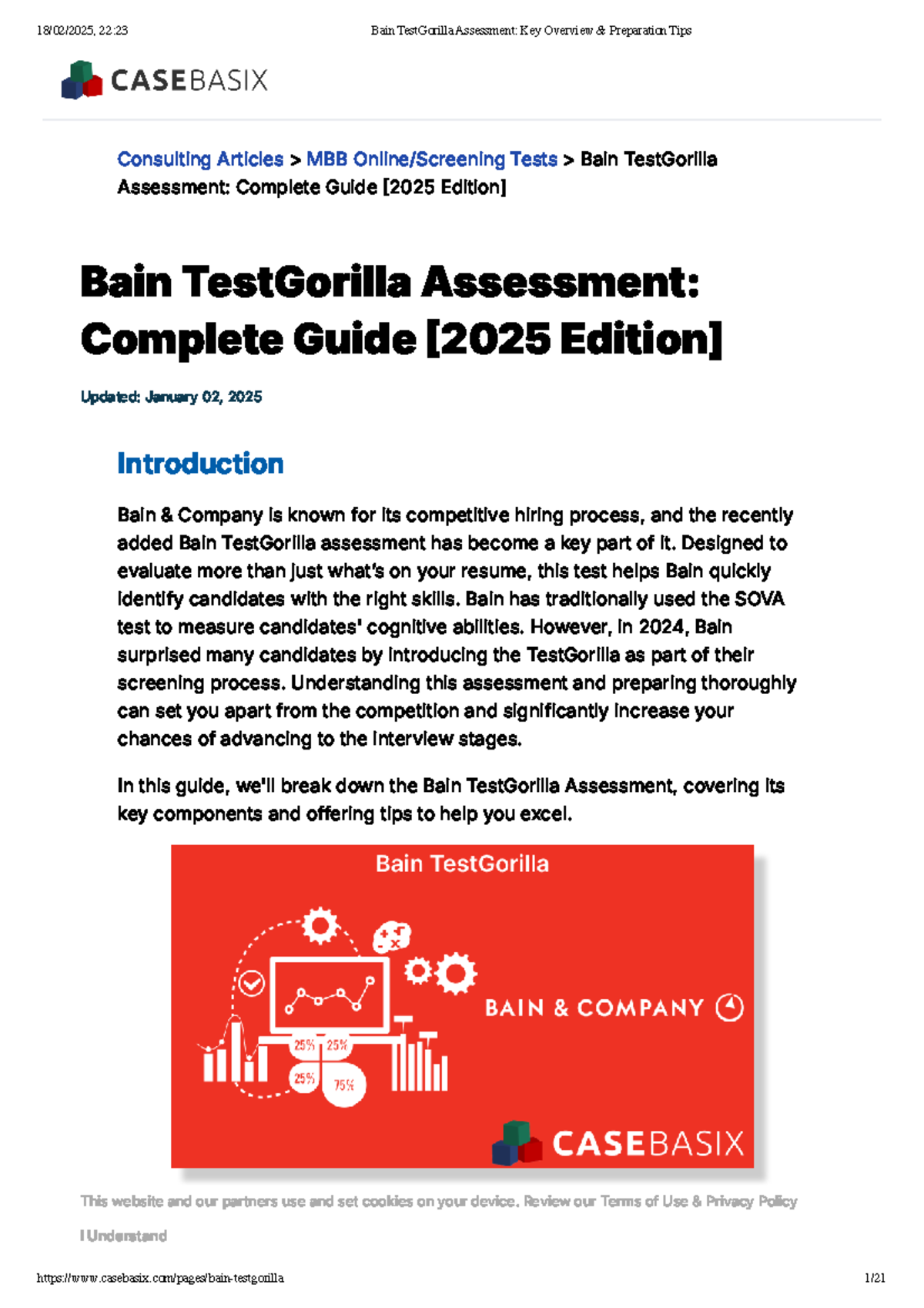 Bain TestGorilla Assessment Guide & Preparation Tips (2025) - Studocu