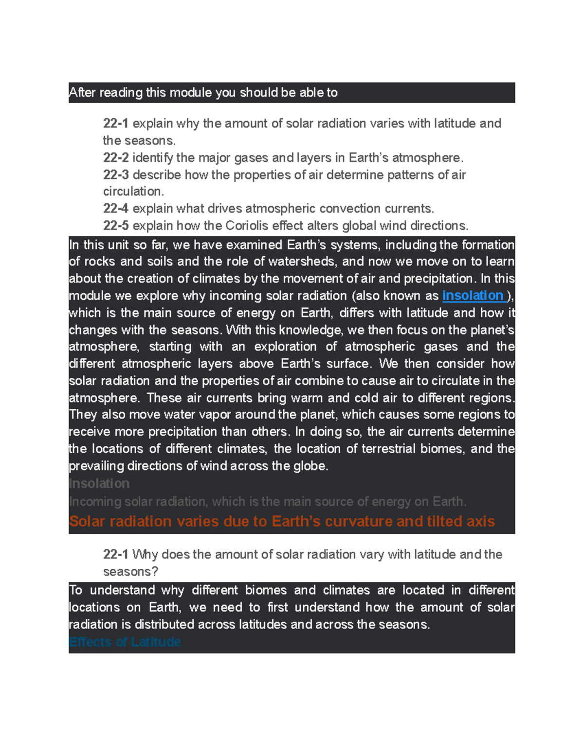AP® Environmental Science Module 22: Solar Radiation, Atmosphere, and ...