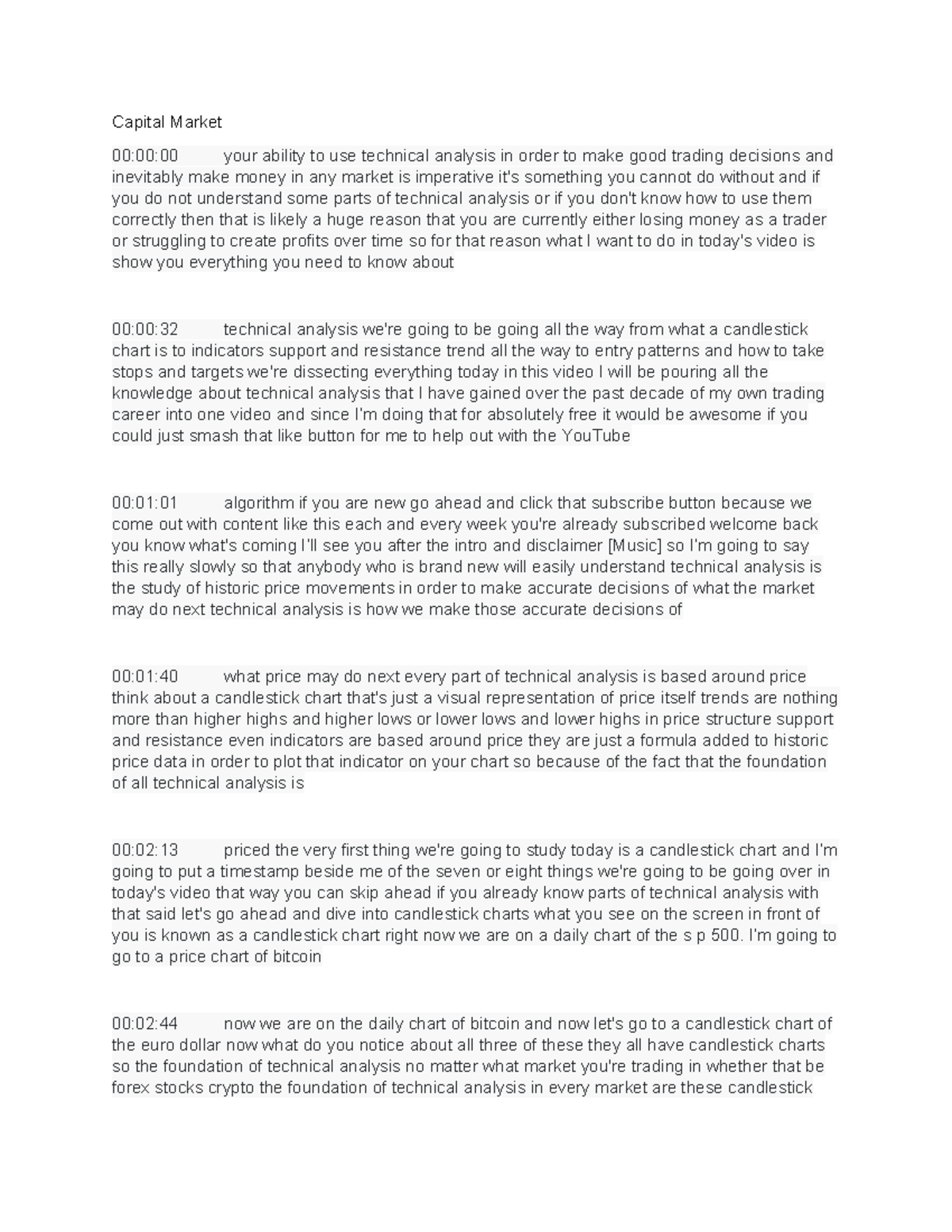 Capital Market 101: Mastering Technical Analysis & Candlestick Charts ...