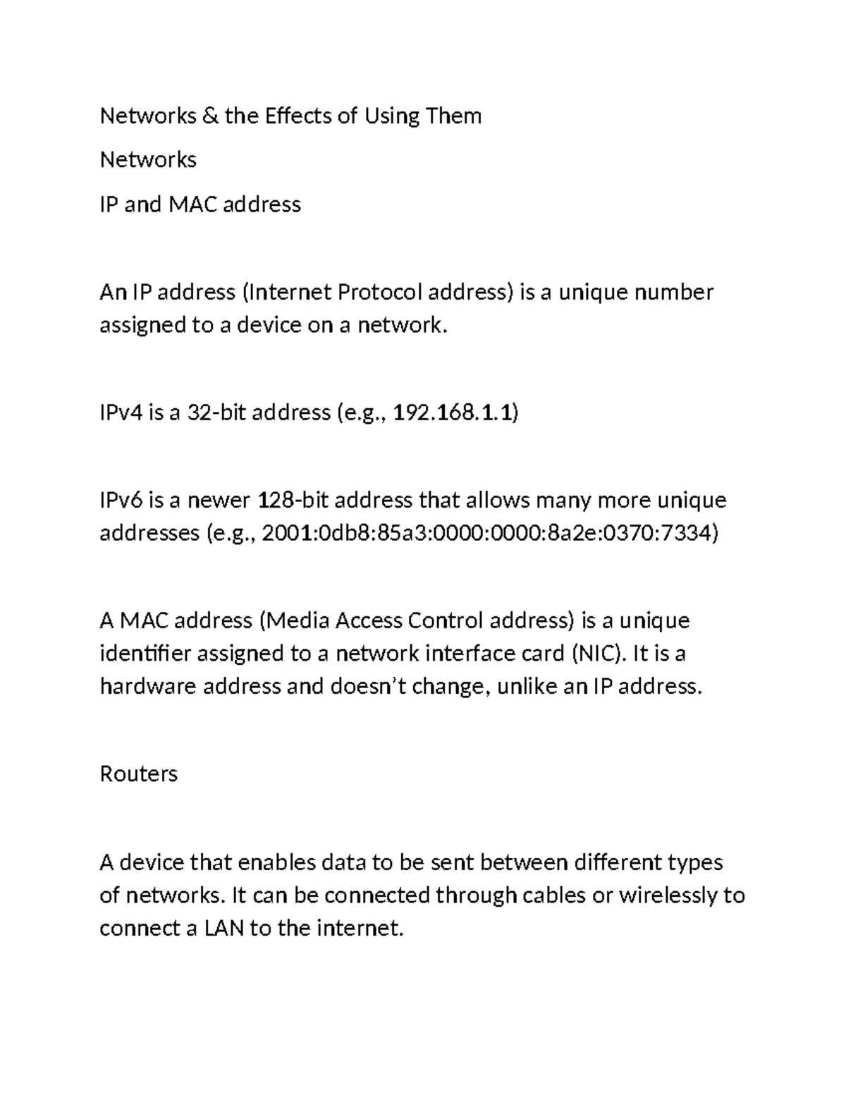 Networks Notes: Understanding IP, MAC Addresses, and Communication ...